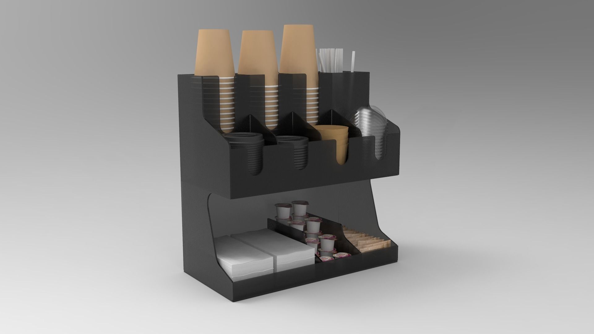 Coffee Condiment Organizer 3D model | CGTrader