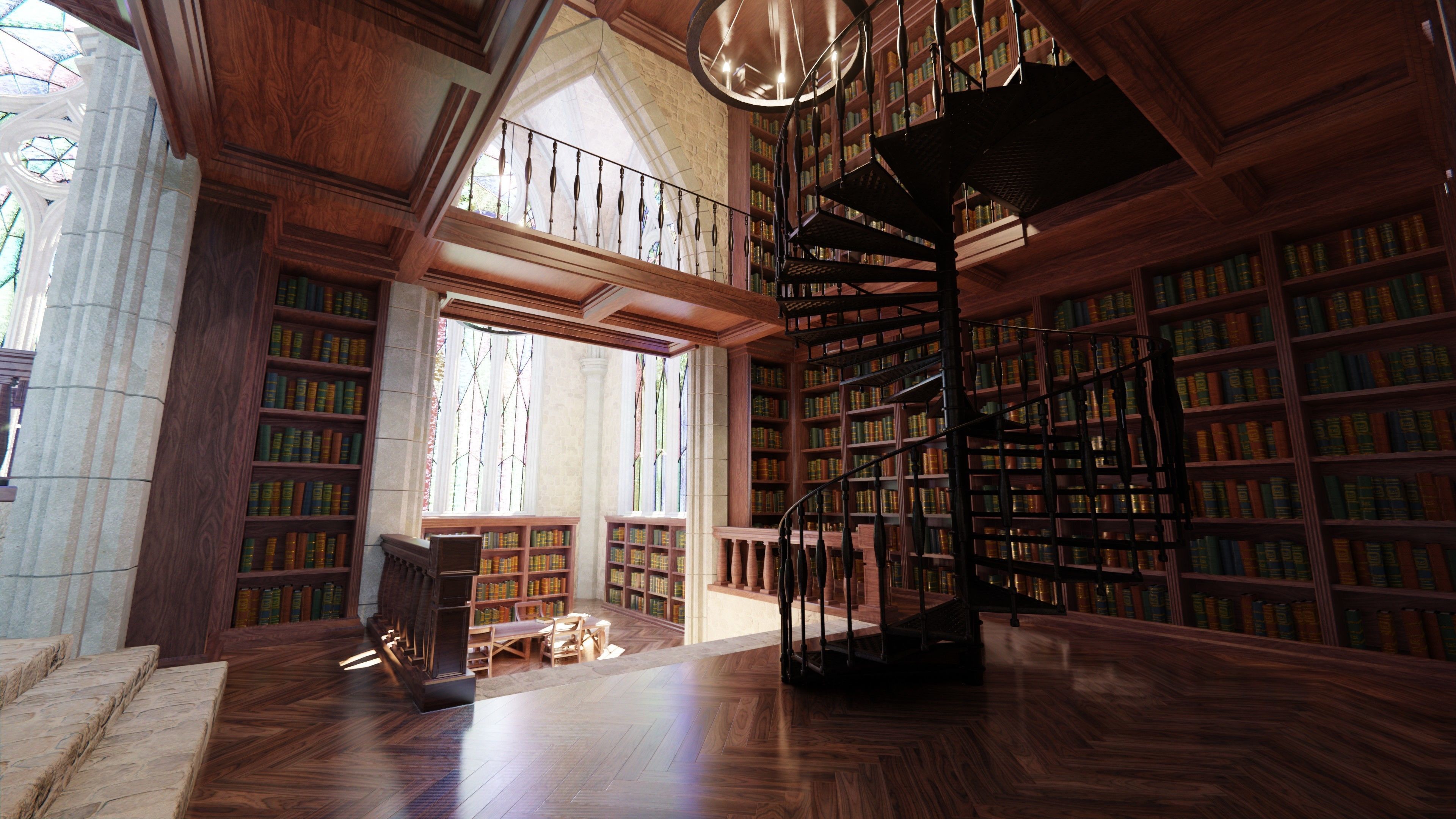 3D model Classic Library for Blender Eevee and Cycles VR / AR / low ...