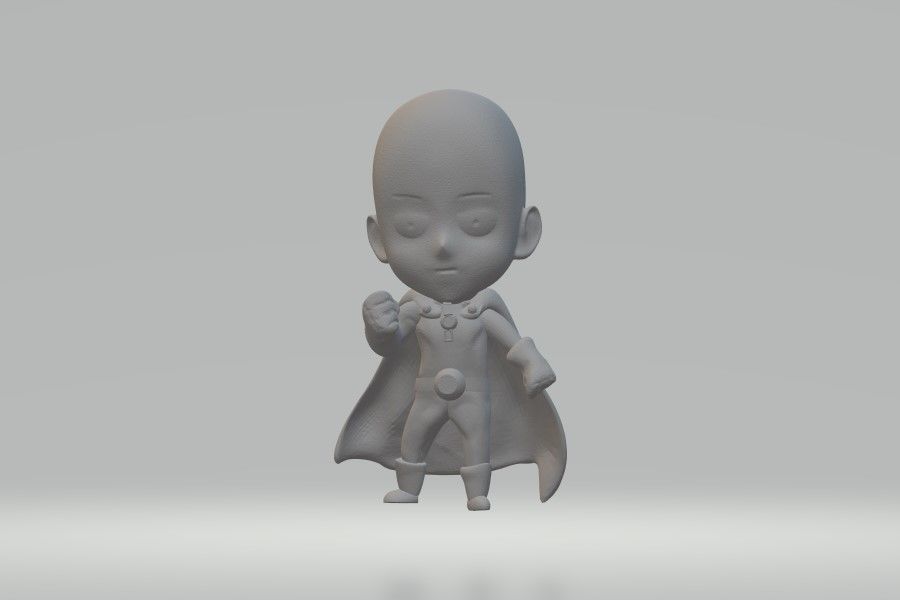 CHIBI SAITAMA - ONE PUNCH 3D model 3D printable | CGTrader