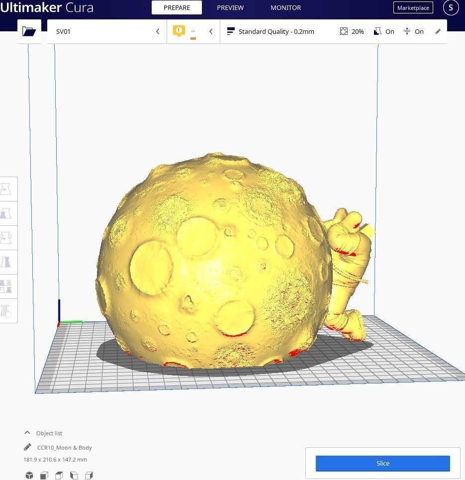 CUTE CHIBI SPACEMAN LYING ON MOON 3D PRINT MODEL 3D model 3D printable ...