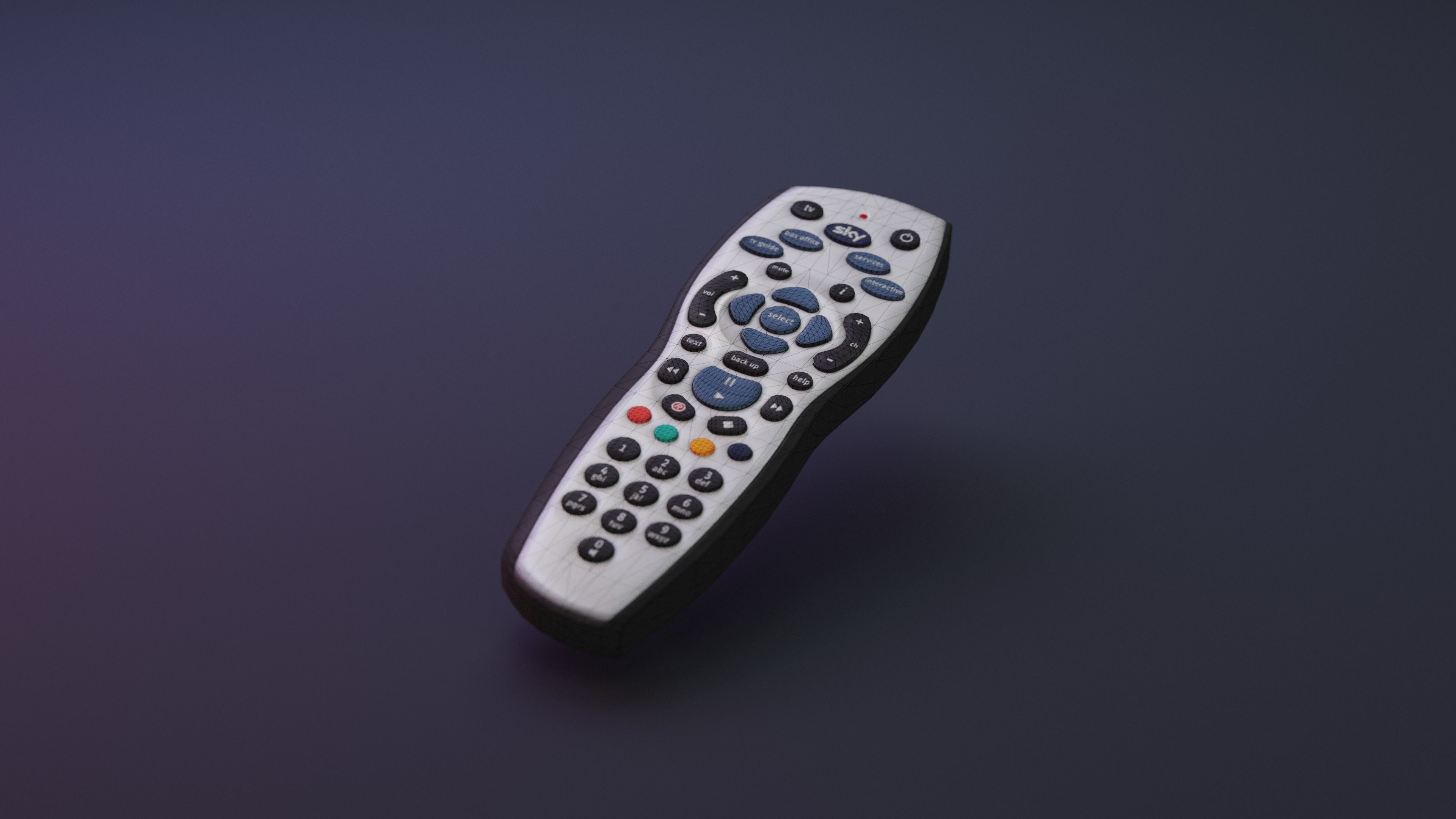 3D model Sky Plus HD remote control VR / AR / low-poly | CGTrader