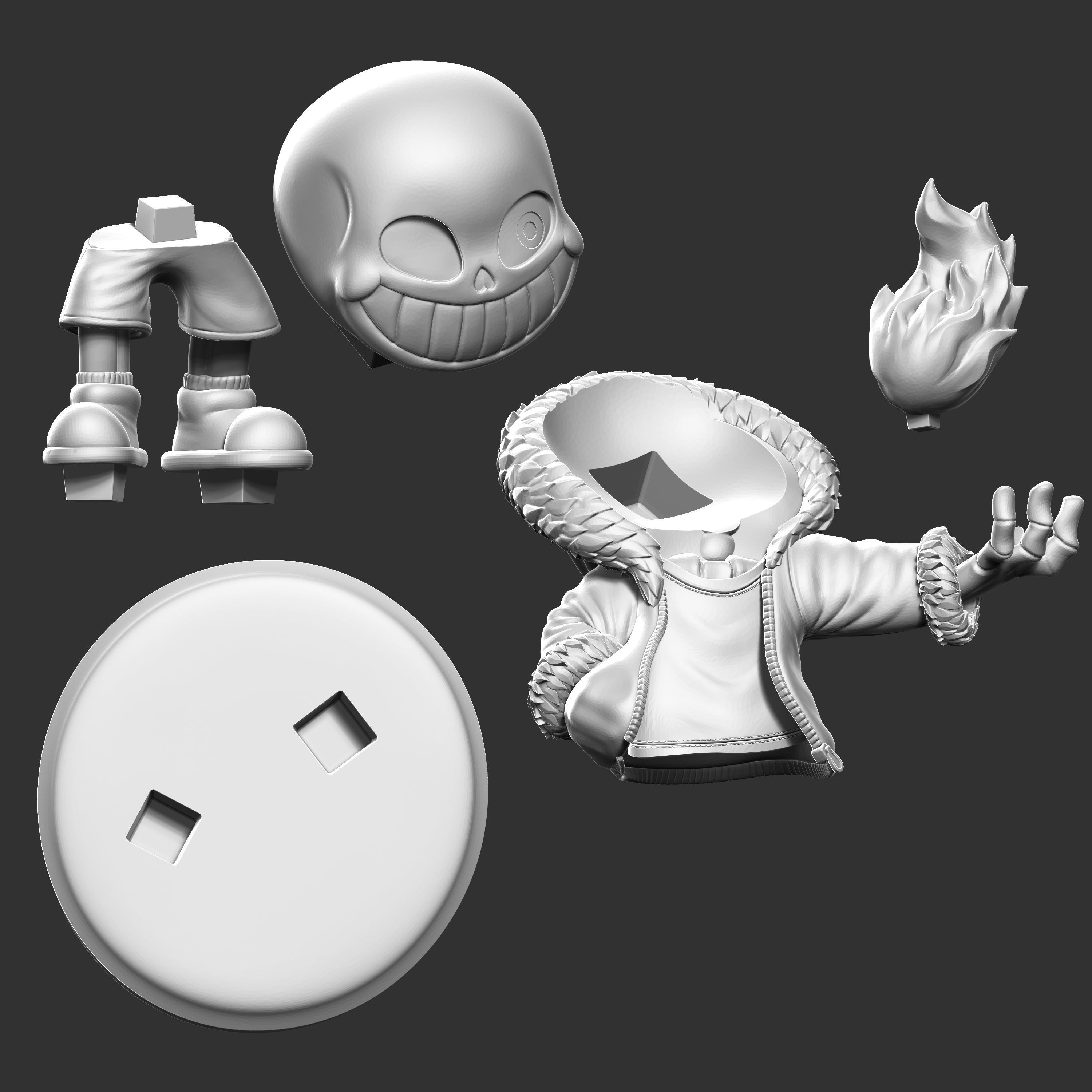 Sans Undertale 3D model 3D printable | CGTrader