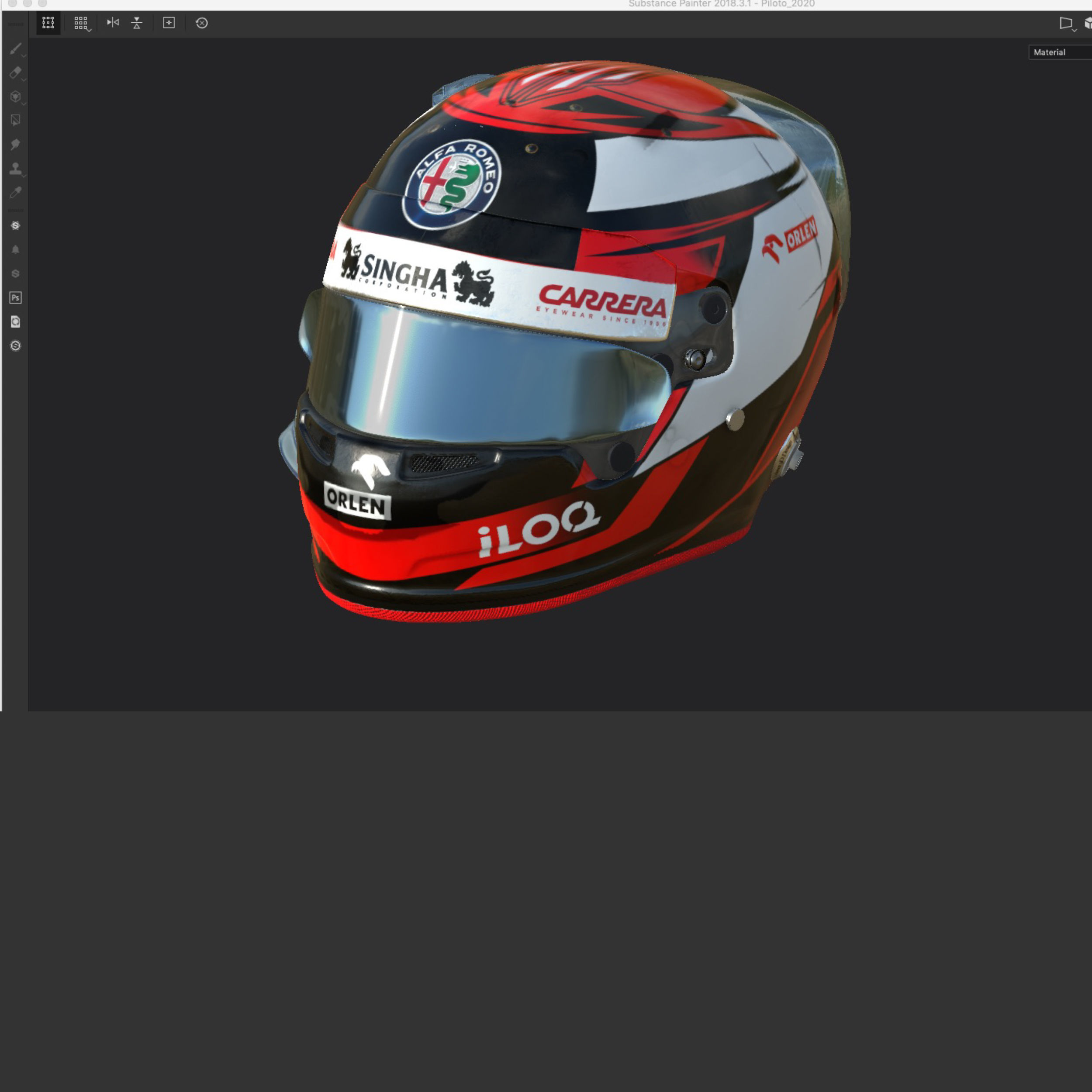 3D model Raikkonen helmet 2020 VR / AR / low-poly | CGTrader