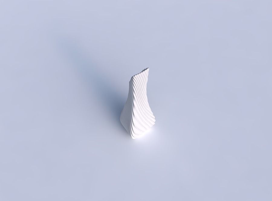 Vase top bent rectangle 2 with bent extruded lines 3 3D model 3D ...