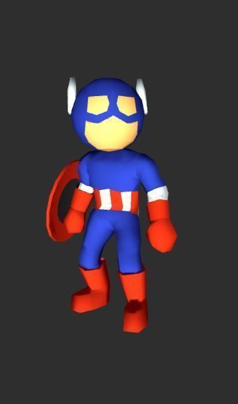 3D model Captain America Avengers 3D Model VR / AR / low-poly | CGTrader