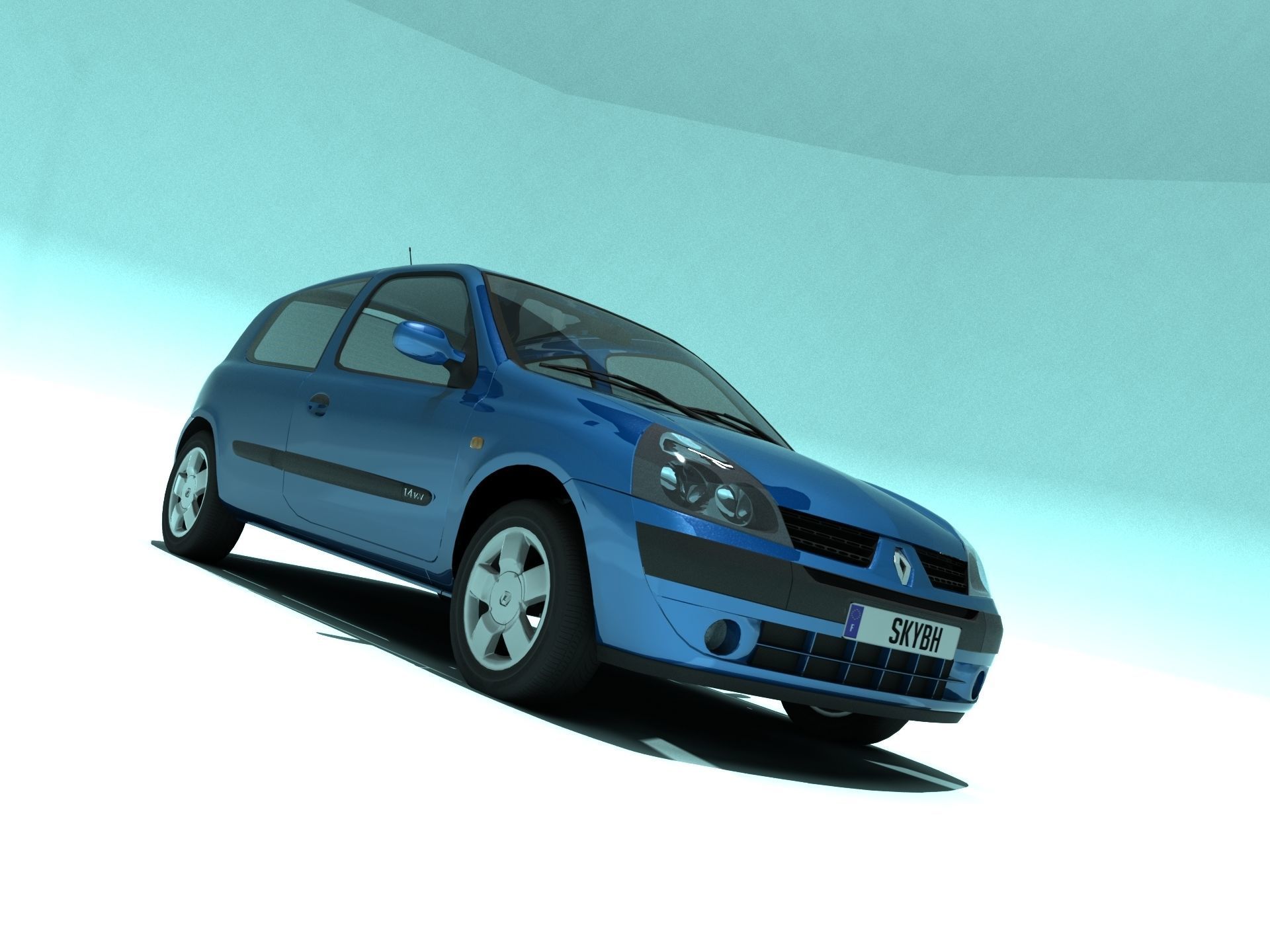 3D model Renault Clio II 2001 3 doors VR / AR / low-poly | CGTrader