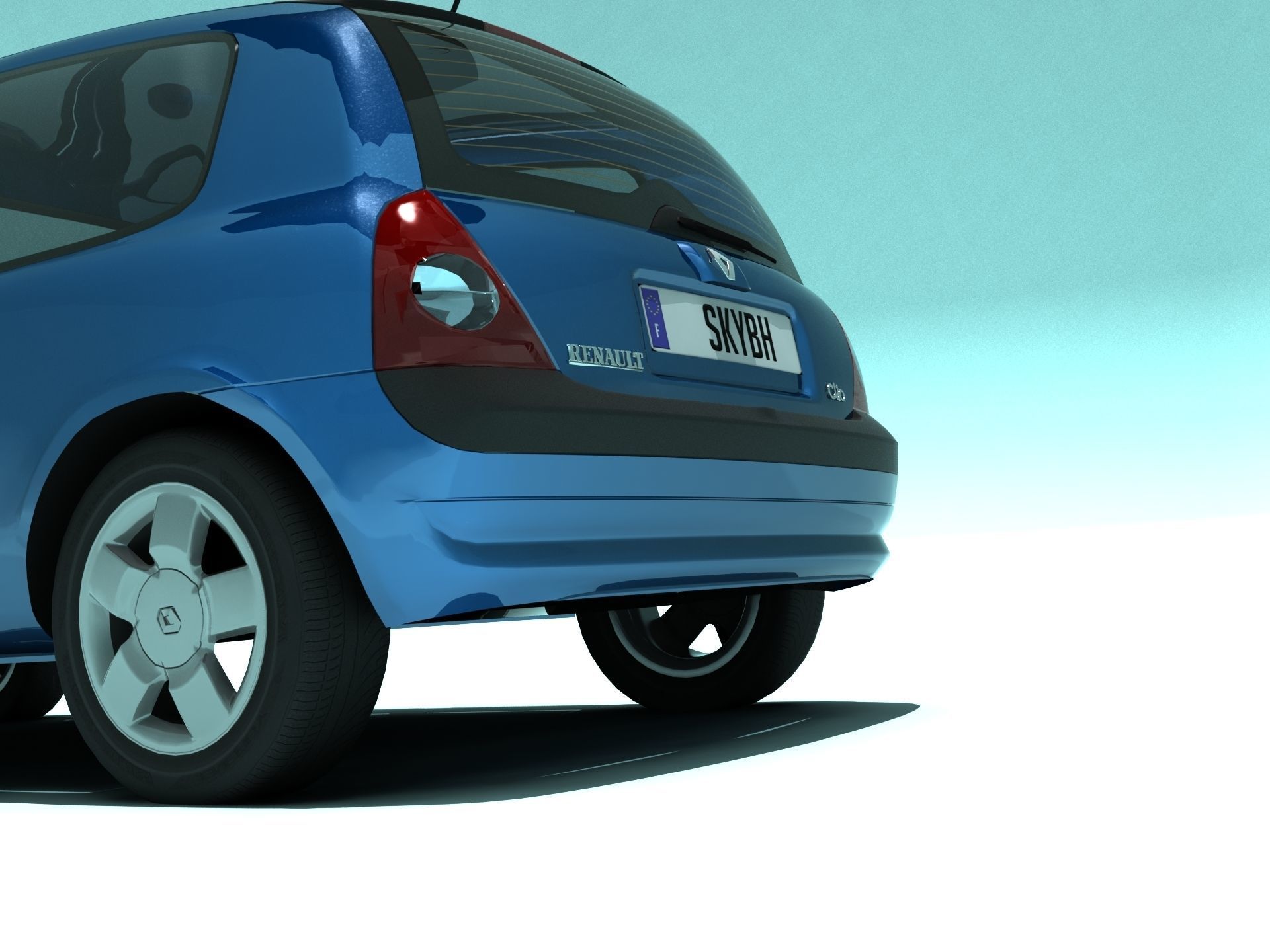 3D model Renault Clio II 2001 3 doors VR / AR / low-poly | CGTrader