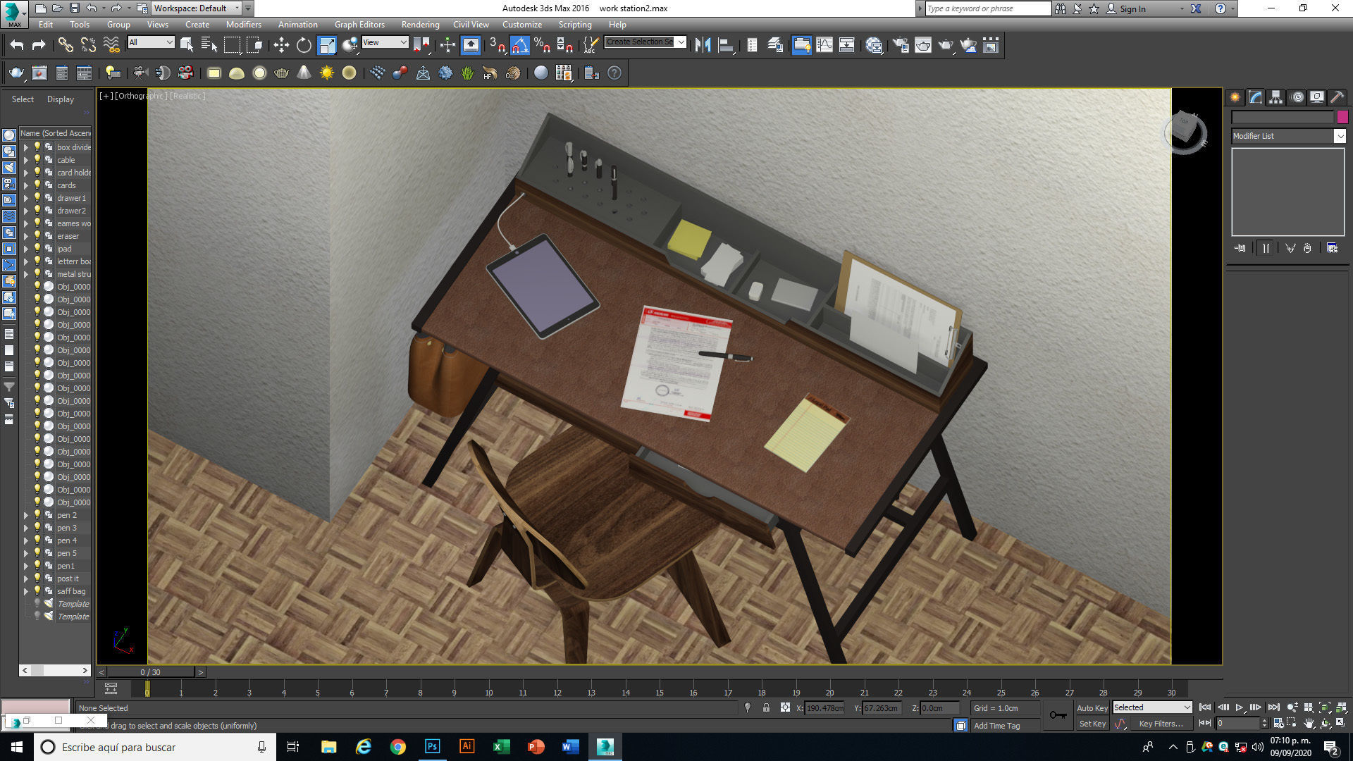 Work station 2 Home office 3D model | CGTrader