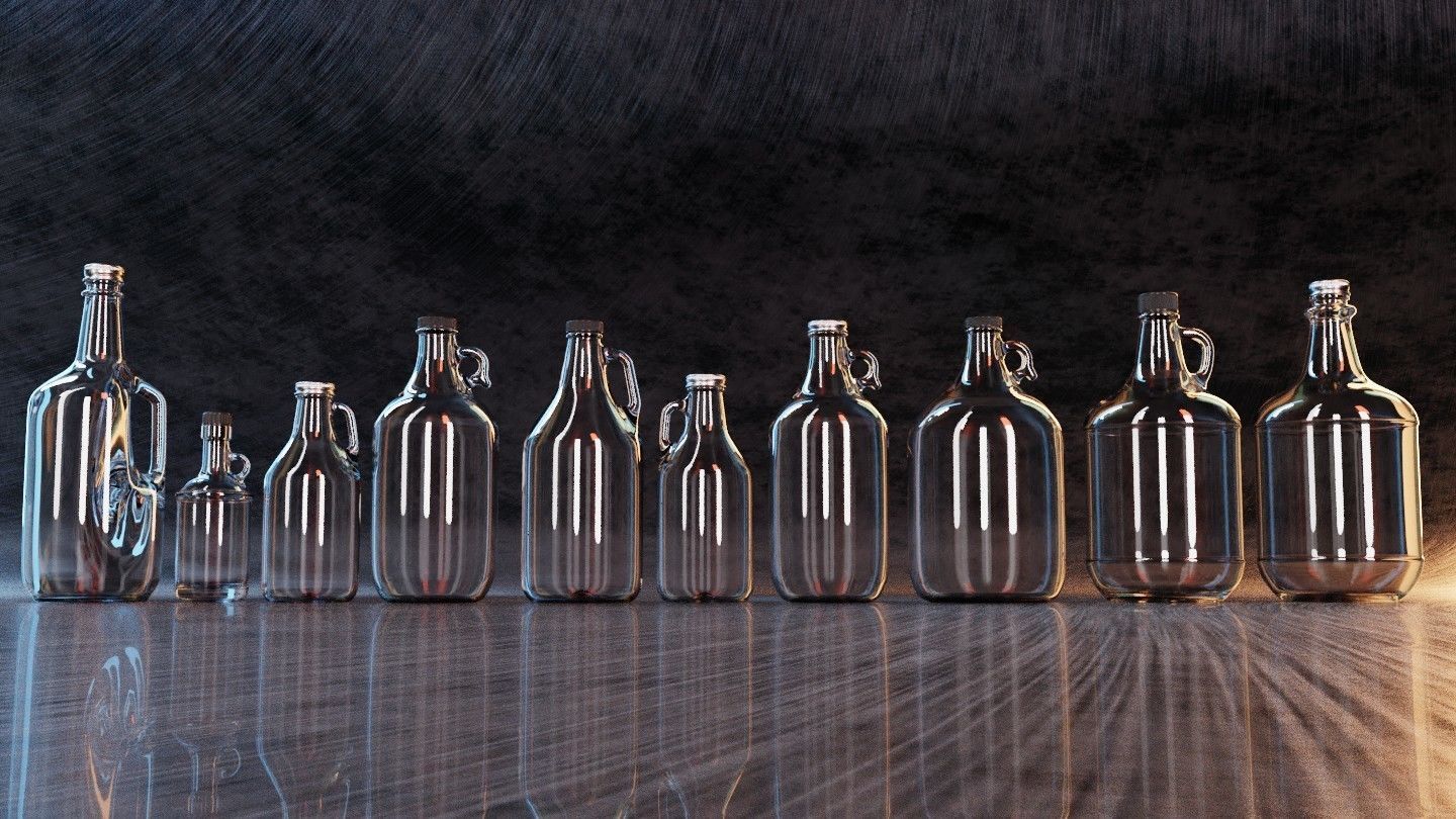 3D GLASS BOTTLES HQ CONTAINER PACK for Blender PROMO half price 3D ...