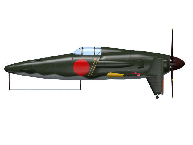 Kyusyu J7W1 Shinden 3D model | CGTrader
