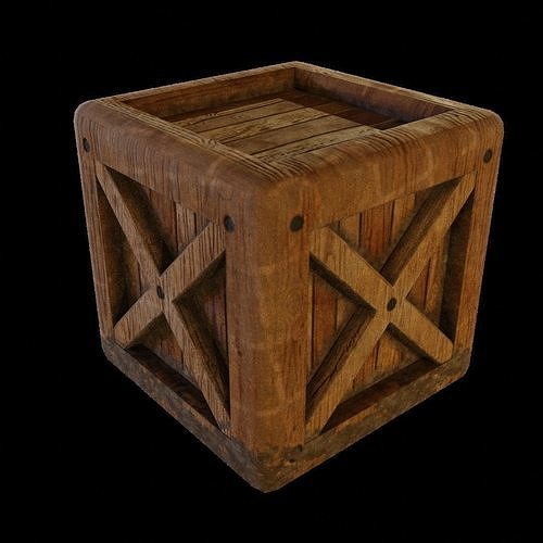 Crate low-poly wooden box free VR / AR / low-poly 3D model | CGTrader