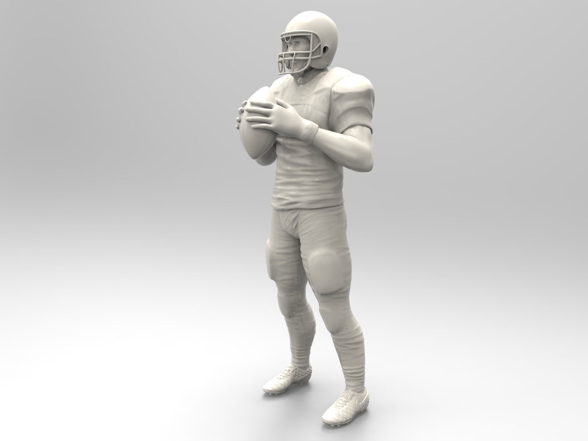 American footballer Pose 3D model 3D printable | CGTrader