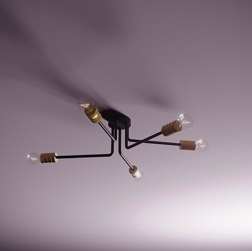Looster Loft Lamp 3D model rigged | CGTrader