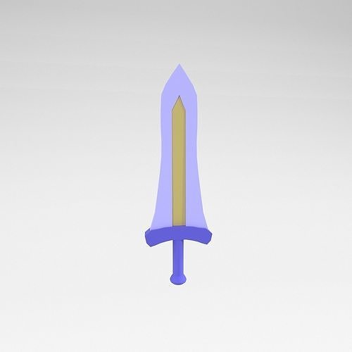 3D model Low poly Sword 027 VR / AR / low-poly | CGTrader