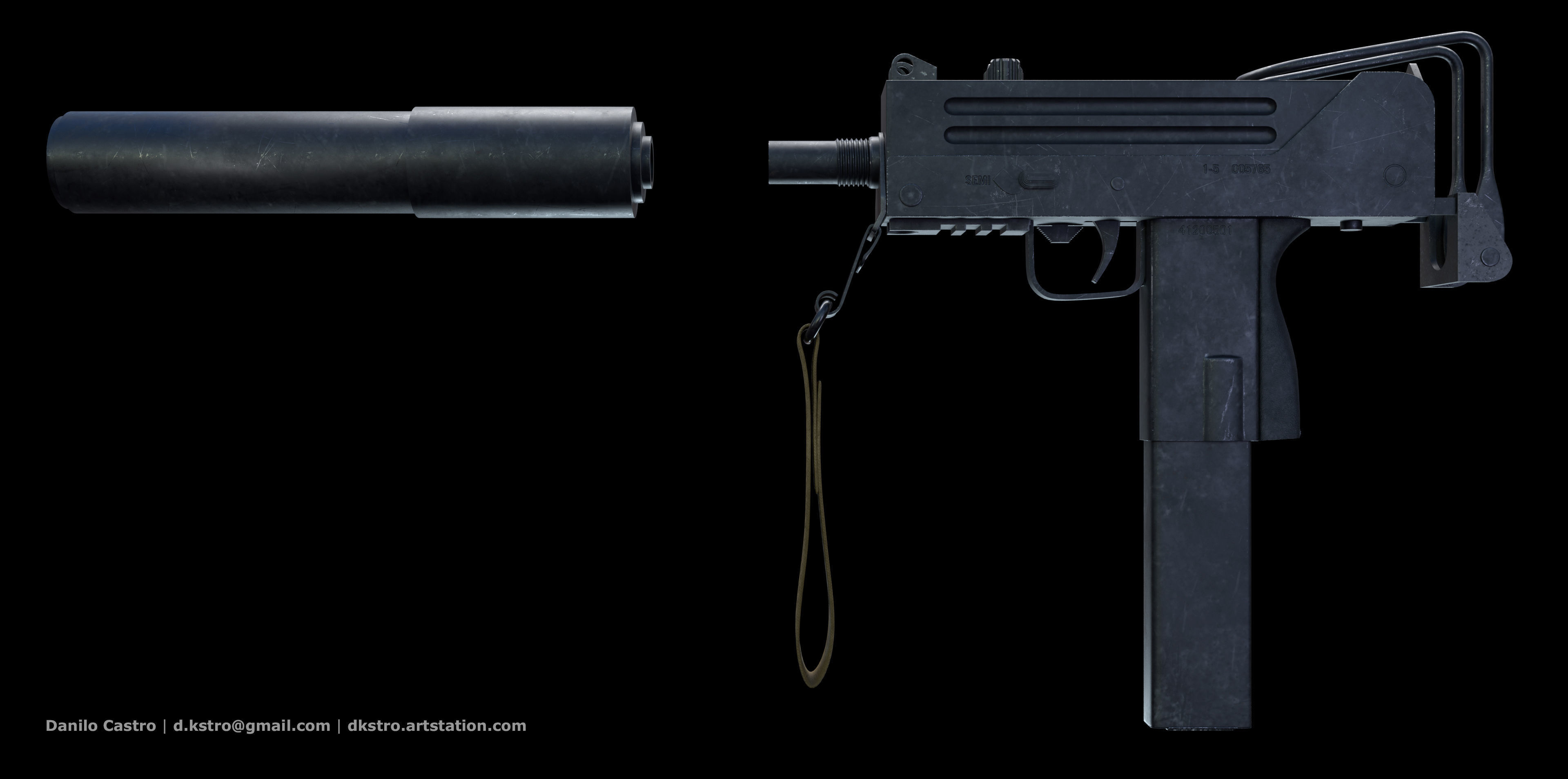INGRAM M10 SMG - 4k textures 3D model | CGTrader