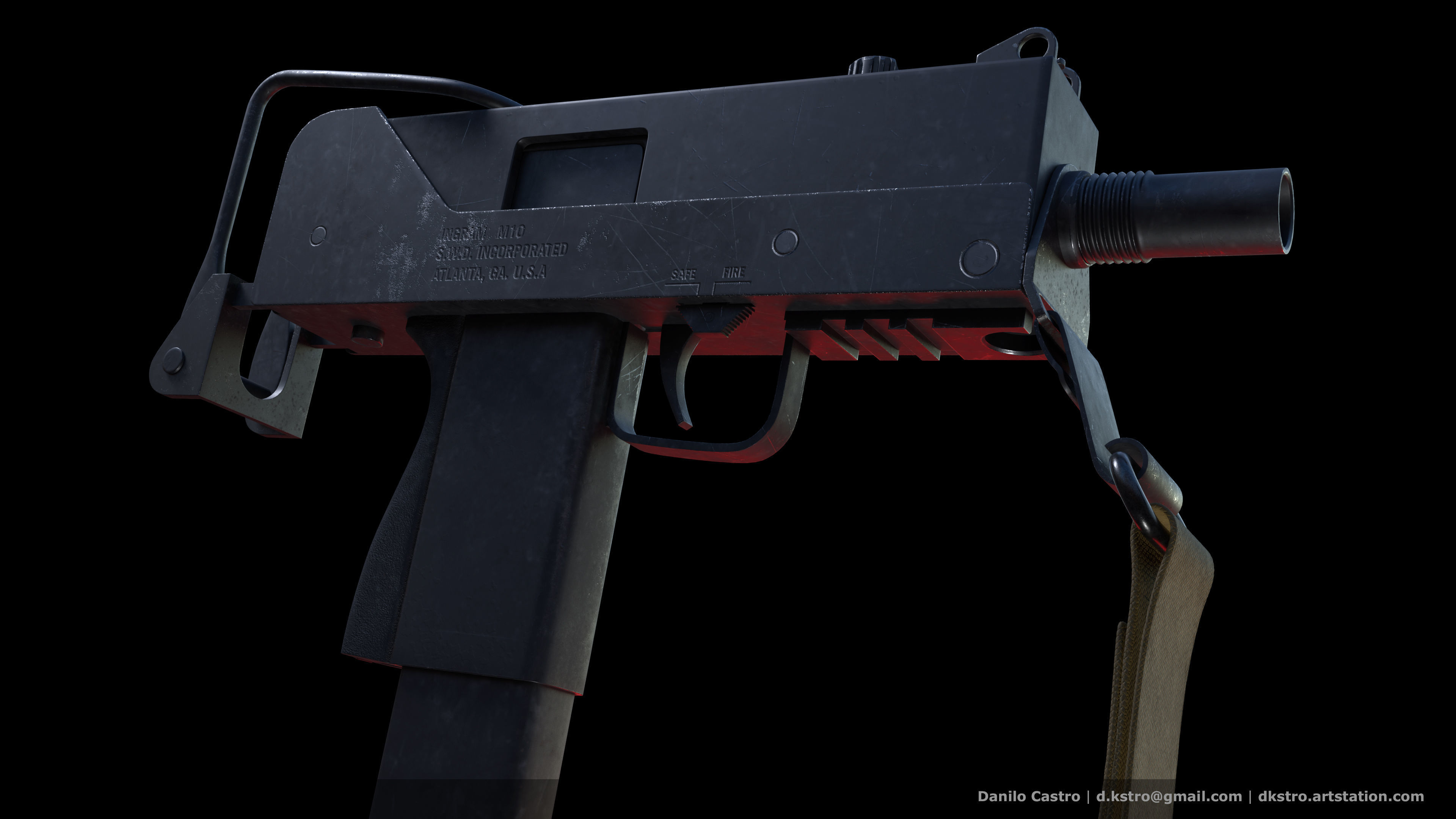 INGRAM M10 SMG - 4k textures 3D model | CGTrader