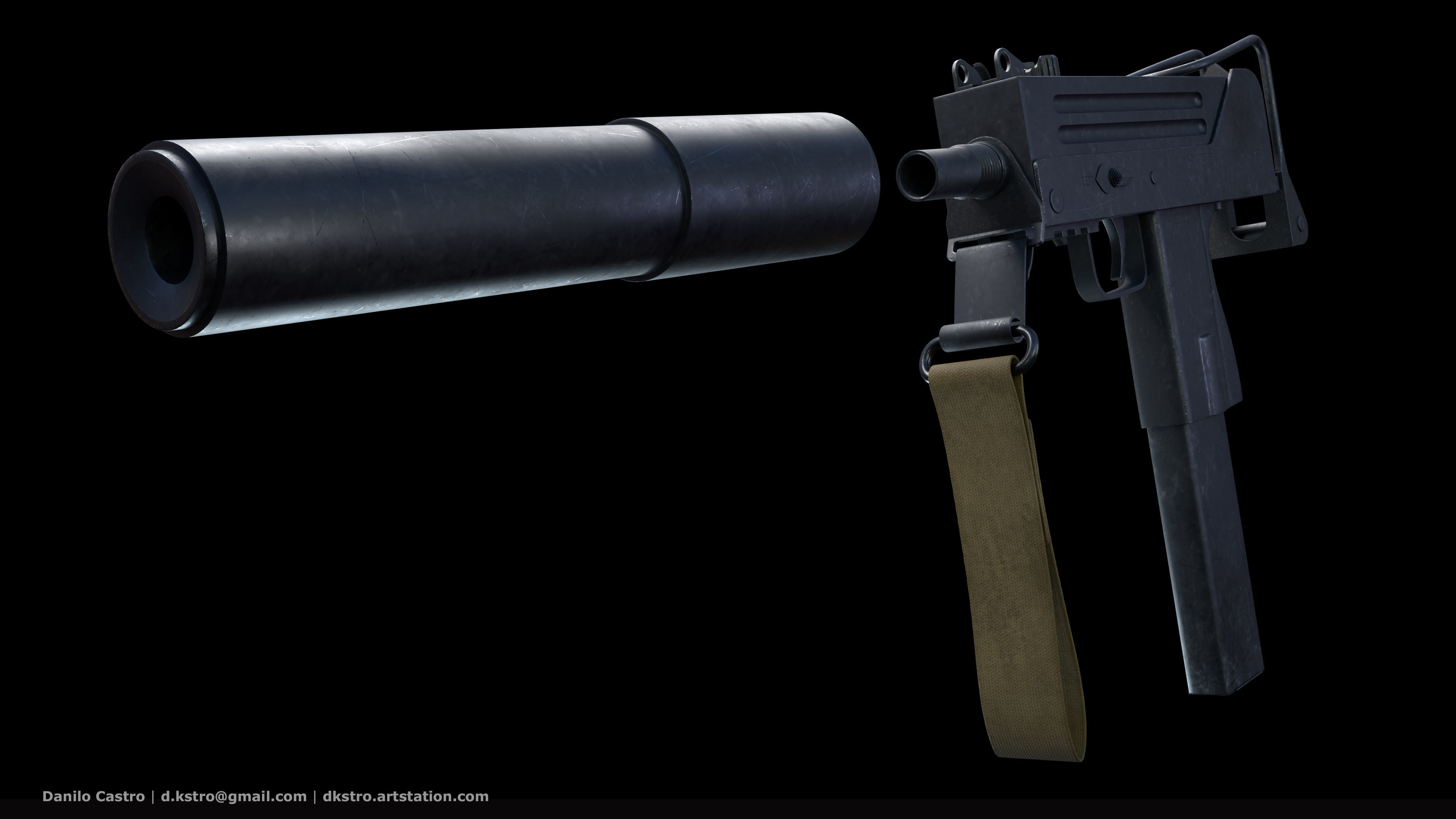 INGRAM M10 SMG - 4k textures 3D model | CGTrader