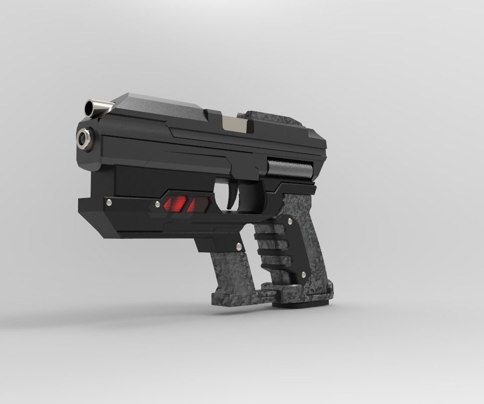 Future Pistol 3D model rigged | CGTrader