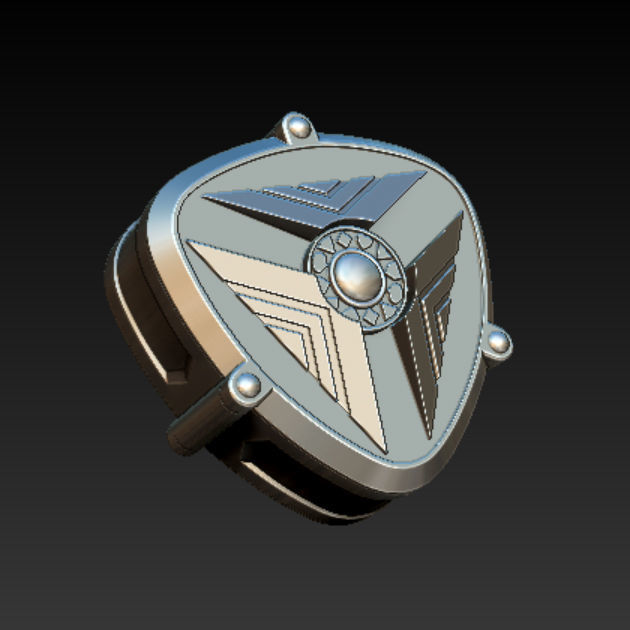 Timeforce Timeranger Badge set of 3 3D model 3D printable | CGTrader