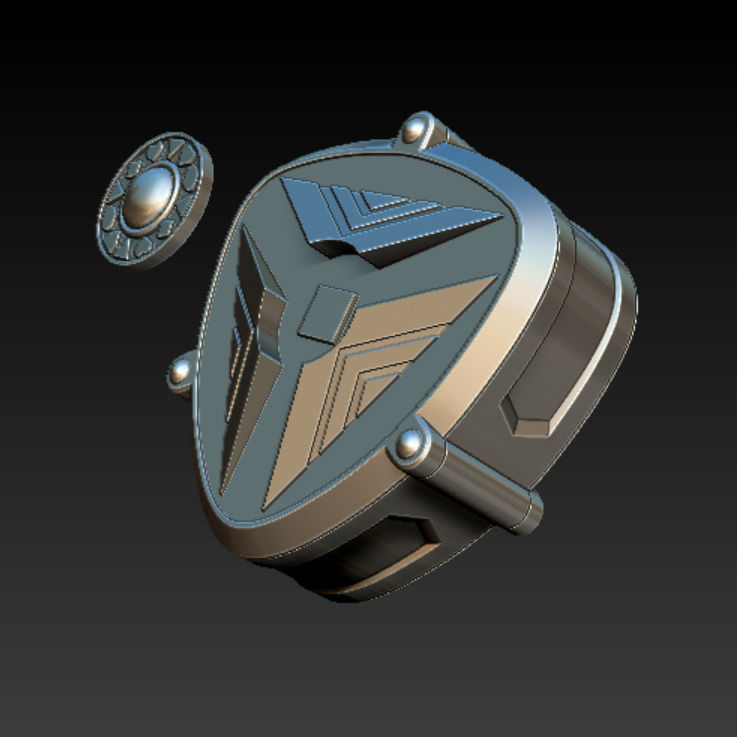 Timeforce Timeranger Badge set of 3 3D model 3D printable | CGTrader