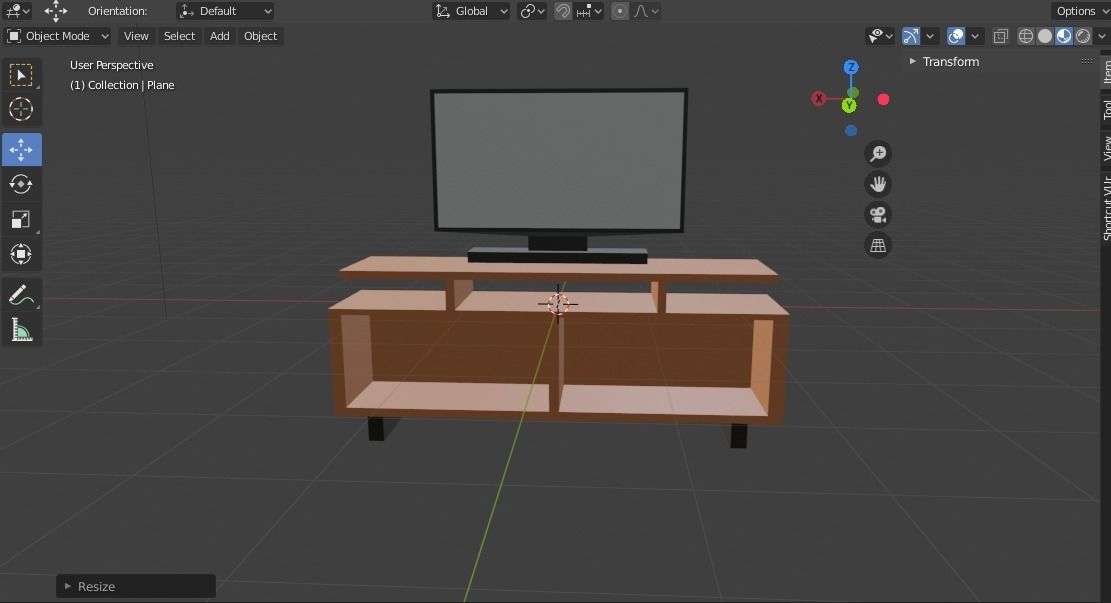 3D model Lcd Tv And Tv Stand 3D Model Low Poly VR / AR / low-poly ...