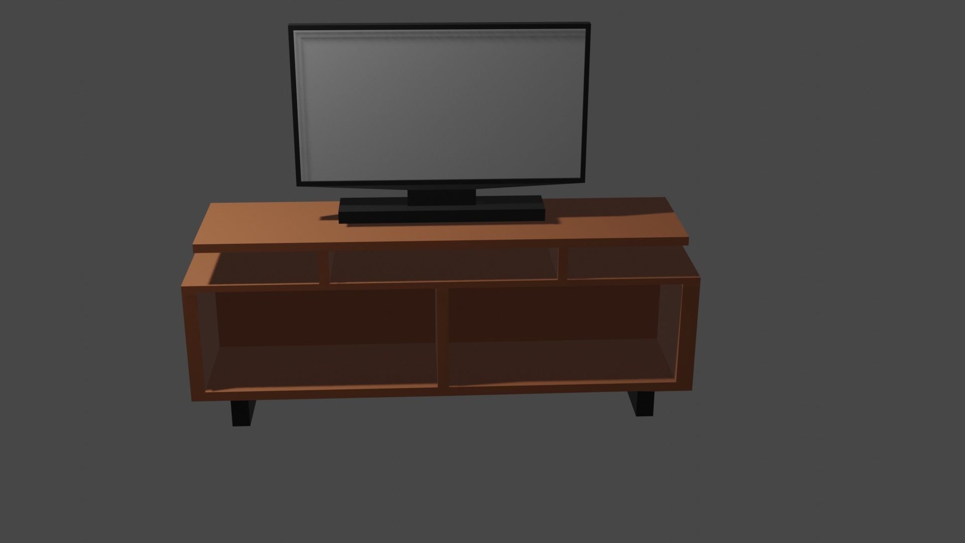 3D model Lcd Tv And Tv Stand 3D Model Low Poly VR / AR / low-poly ...