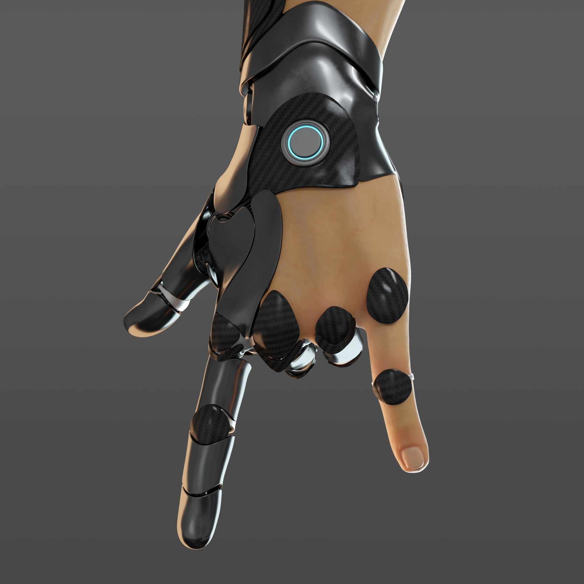 FPS hand anatomy mechanical 04 3D model animated rigged | CGTrader