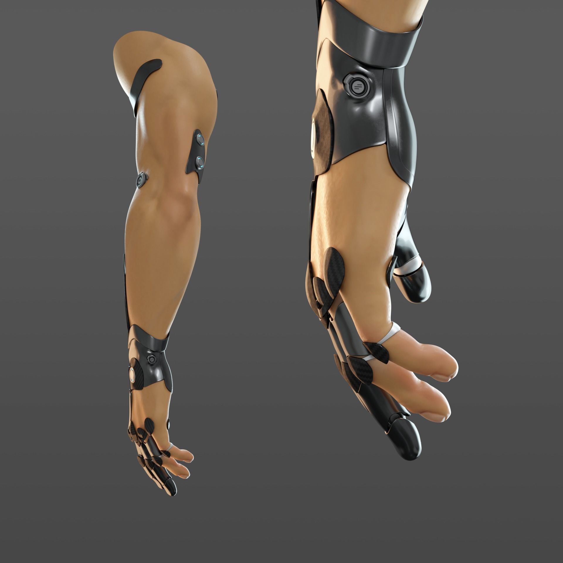 FPS hand anatomy mechanical 04 3D model animated rigged | CGTrader