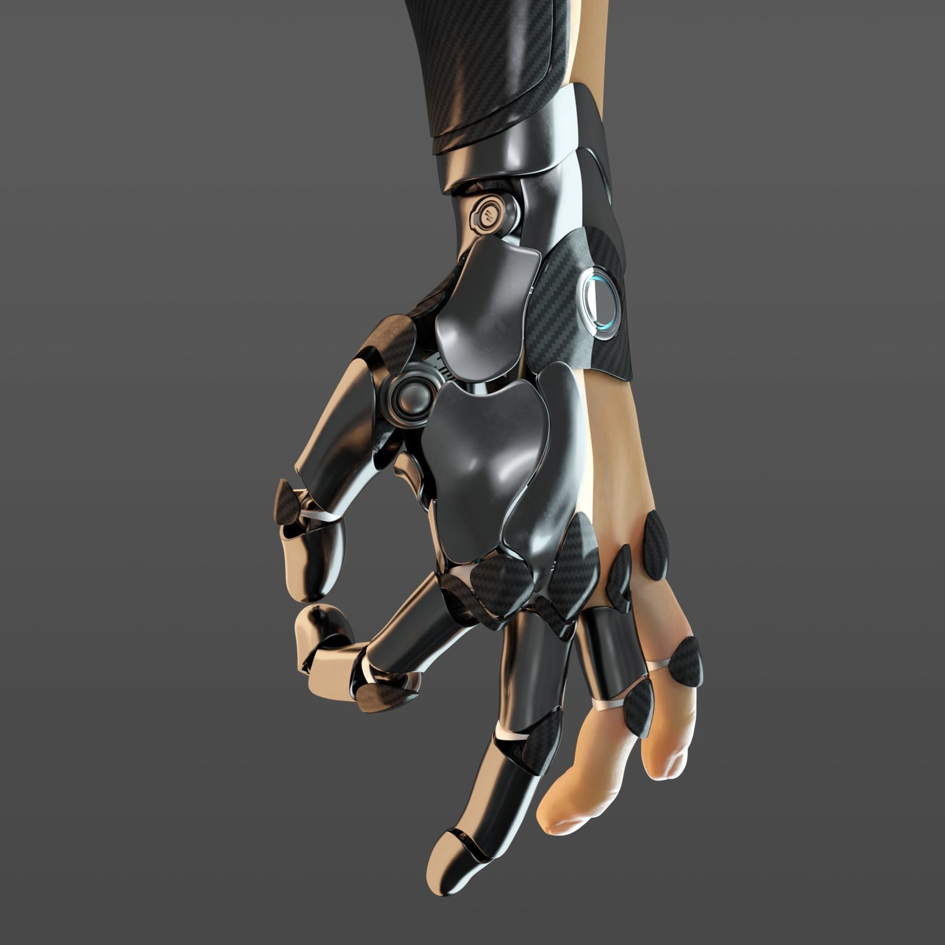 FPS hand anatomy mechanical 04 3D model animated rigged | CGTrader