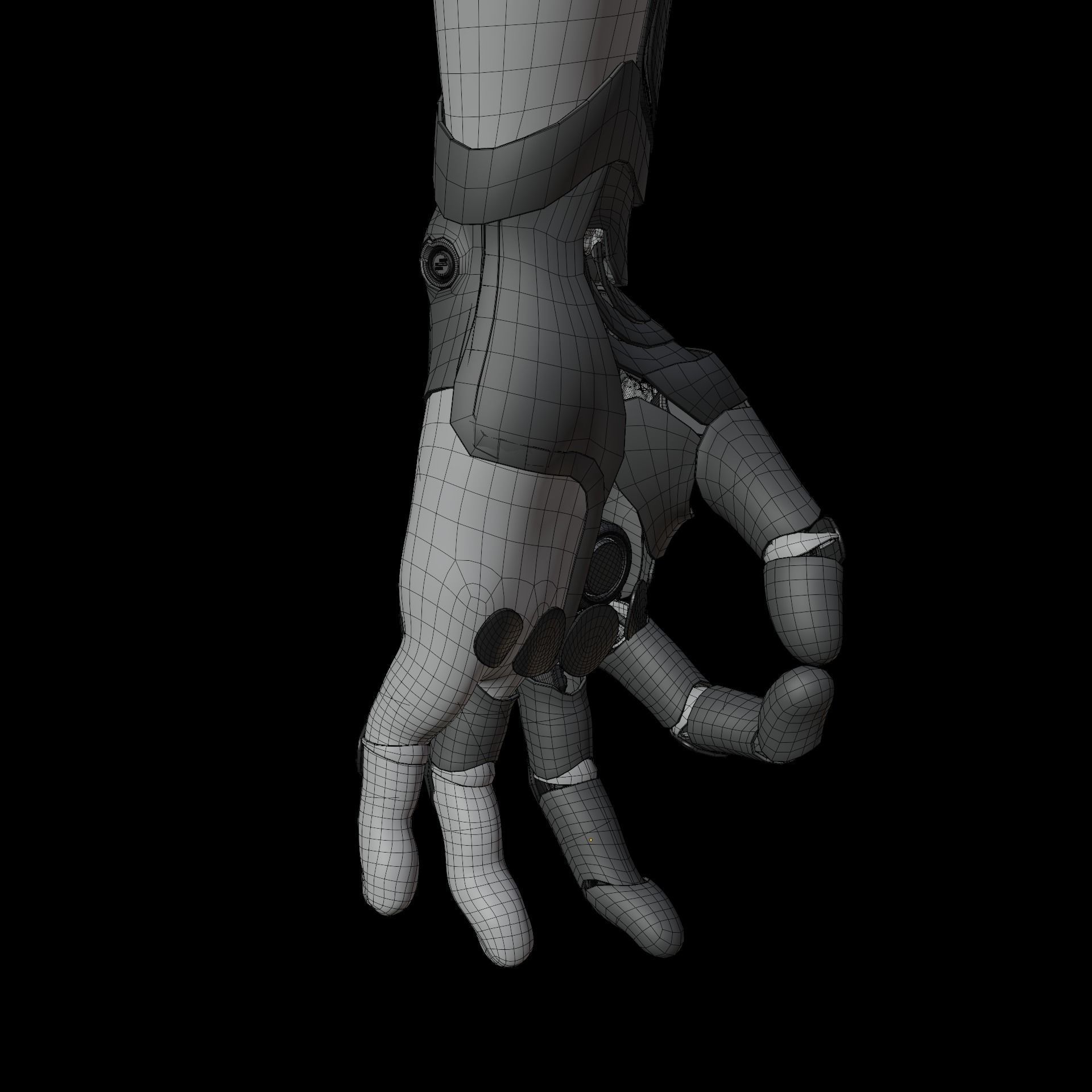 FPS hand anatomy mechanical 04 3D model animated rigged | CGTrader