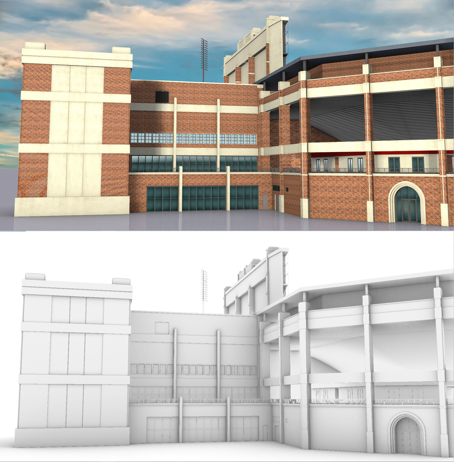3D model Owen Field Stadium Oklahoma USA VR / AR / low-poly | CGTrader
