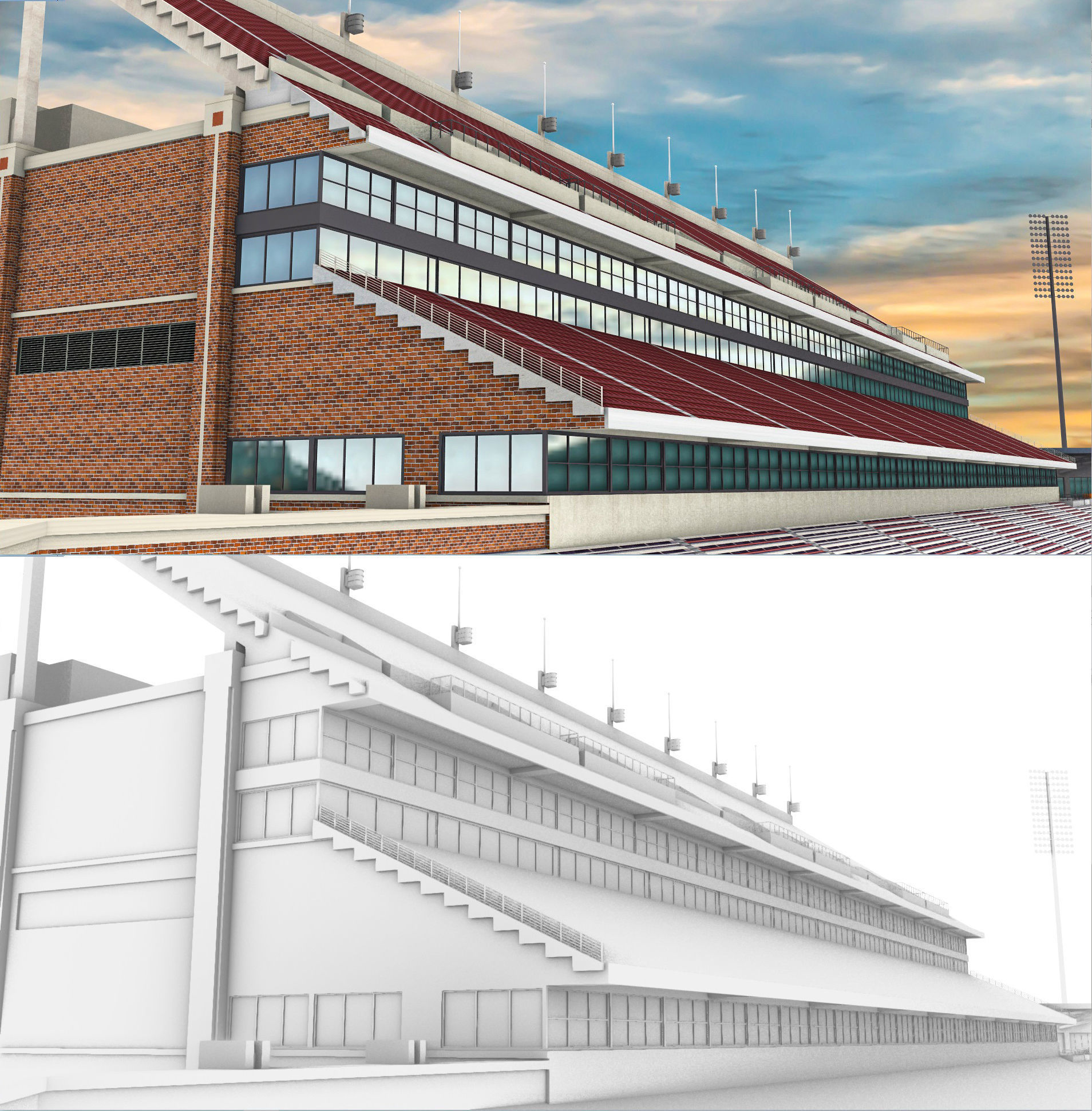 3D model Owen Field Stadium Oklahoma USA VR / AR / low-poly | CGTrader