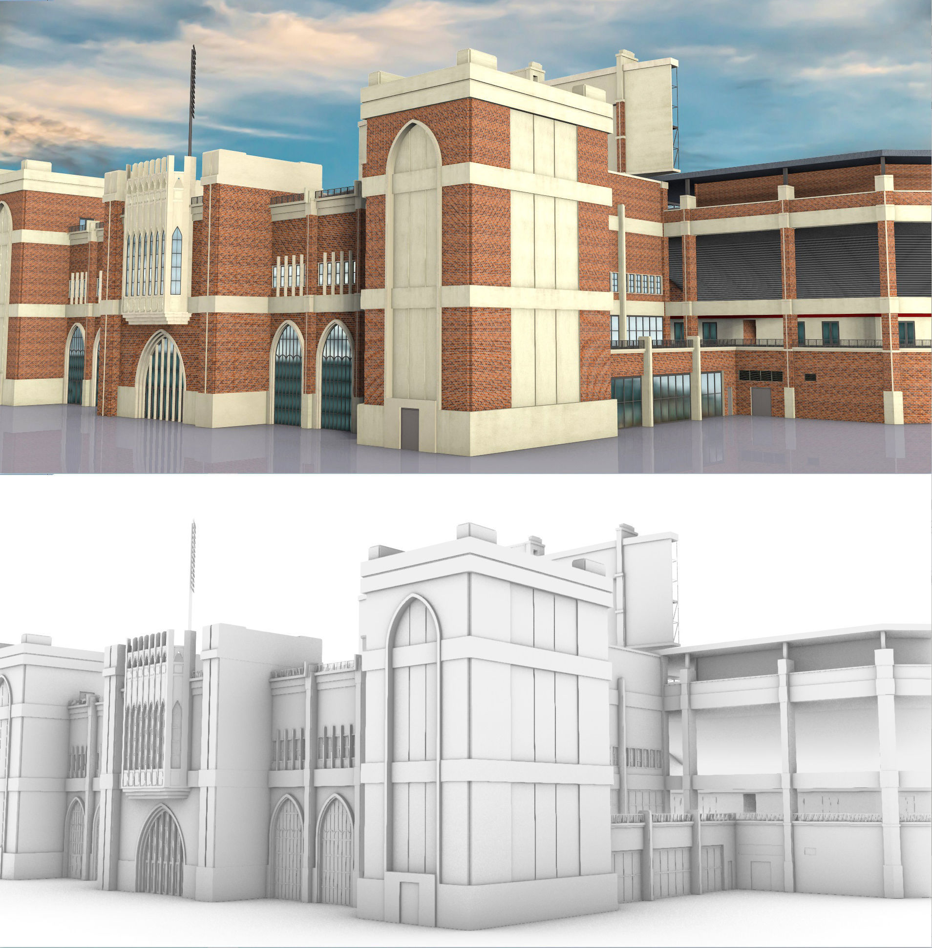 3D model Owen Field Stadium Oklahoma USA VR / AR / low-poly | CGTrader