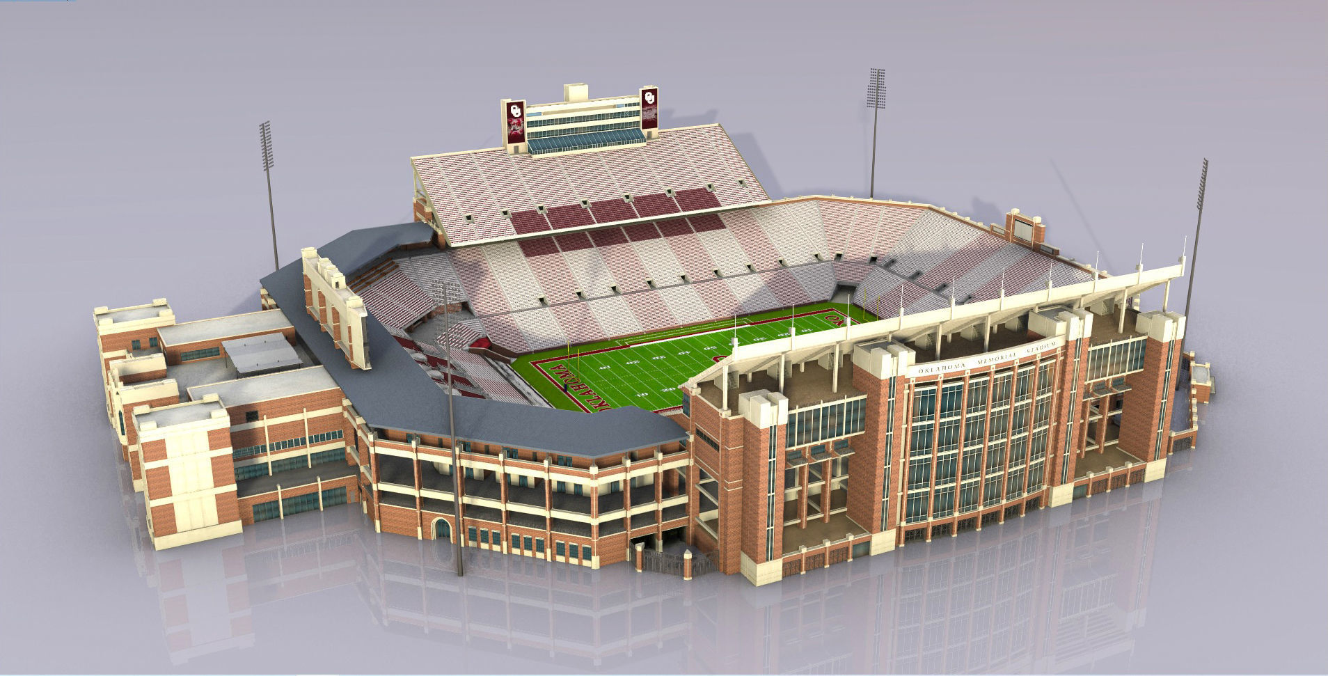 3D model Owen Field Stadium Oklahoma USA VR / AR / low-poly | CGTrader