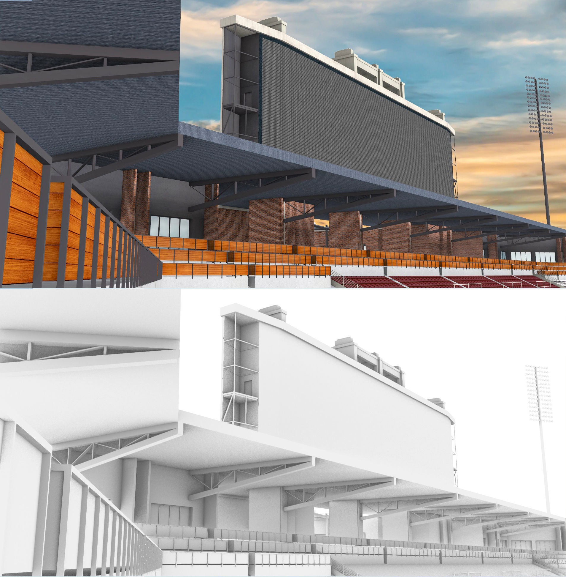 3D model Owen Field Stadium Oklahoma USA VR / AR / low-poly | CGTrader