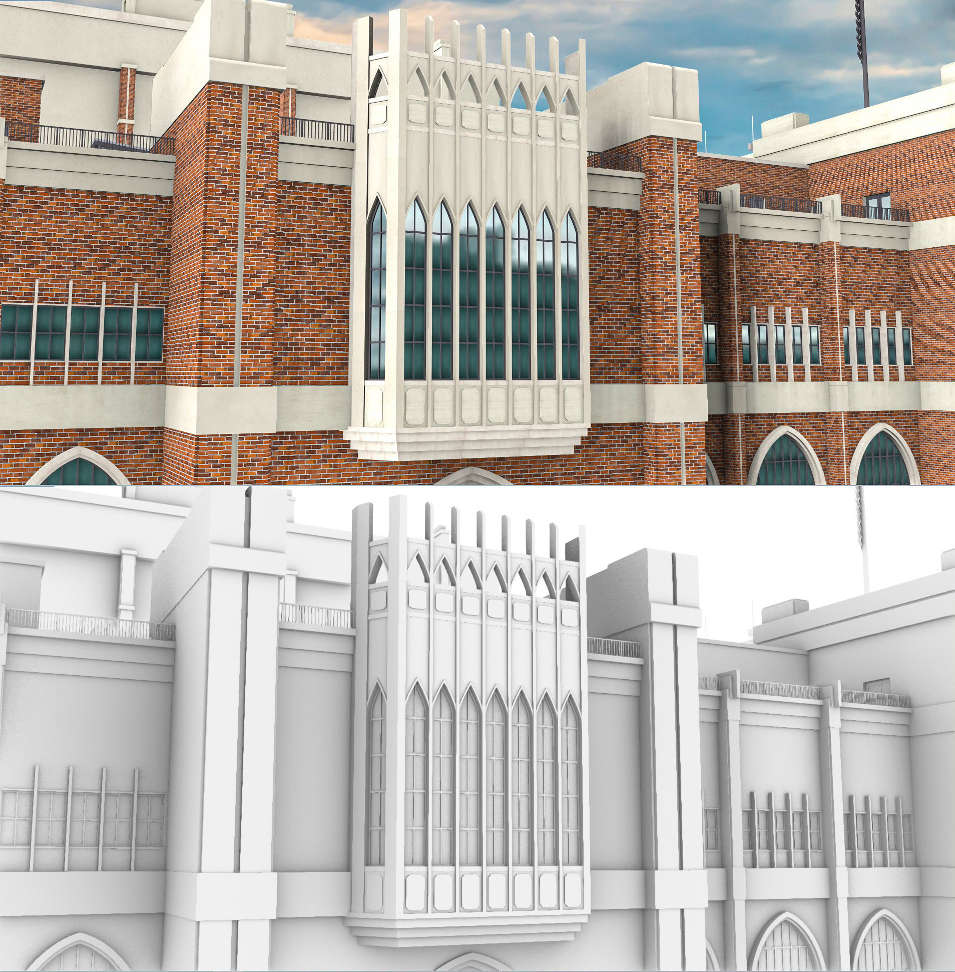 3D model Owen Field Stadium Oklahoma USA VR / AR / low-poly | CGTrader