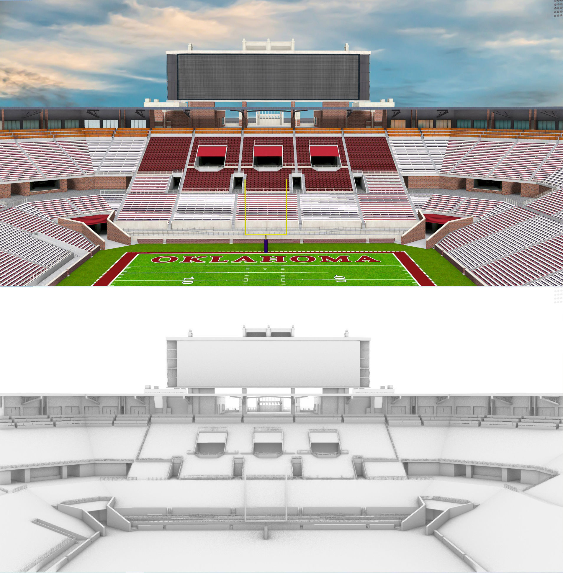 3D model Owen Field Stadium Oklahoma USA VR / AR / low-poly | CGTrader