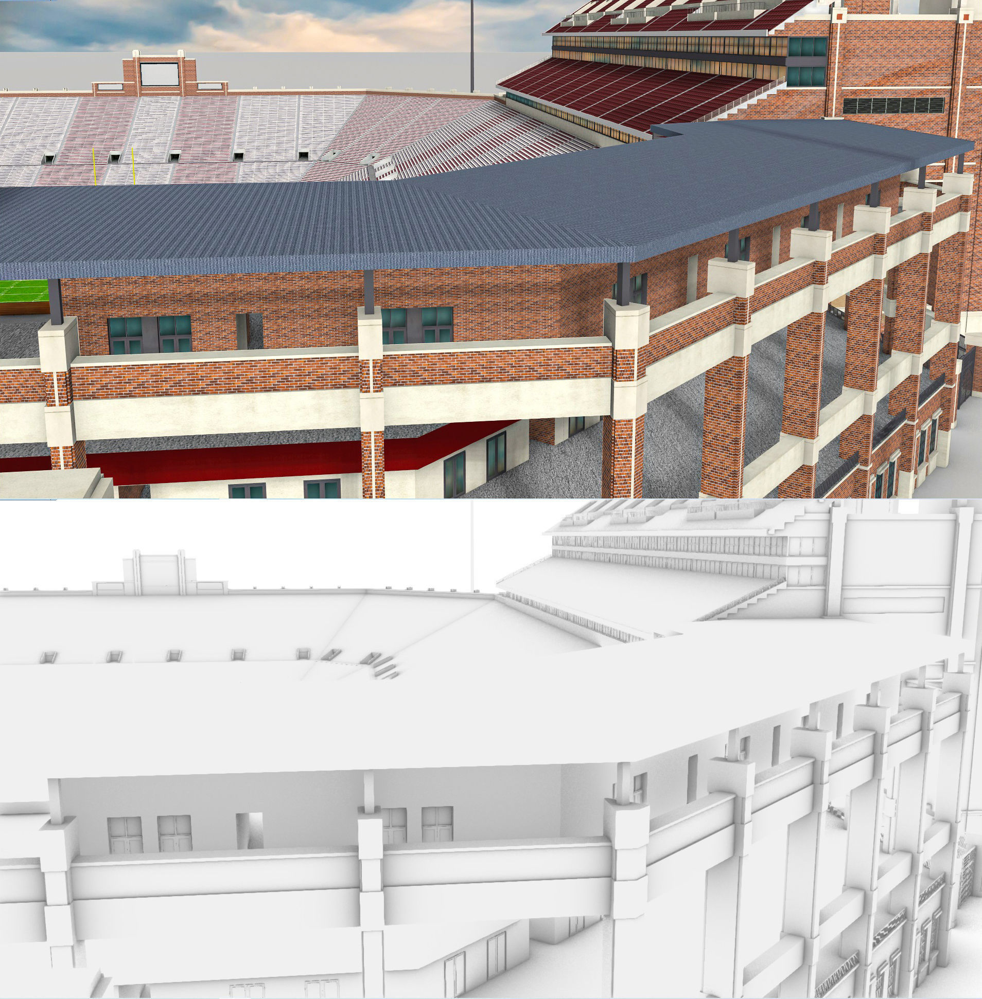3D model Owen Field Stadium Oklahoma USA VR / AR / low-poly | CGTrader