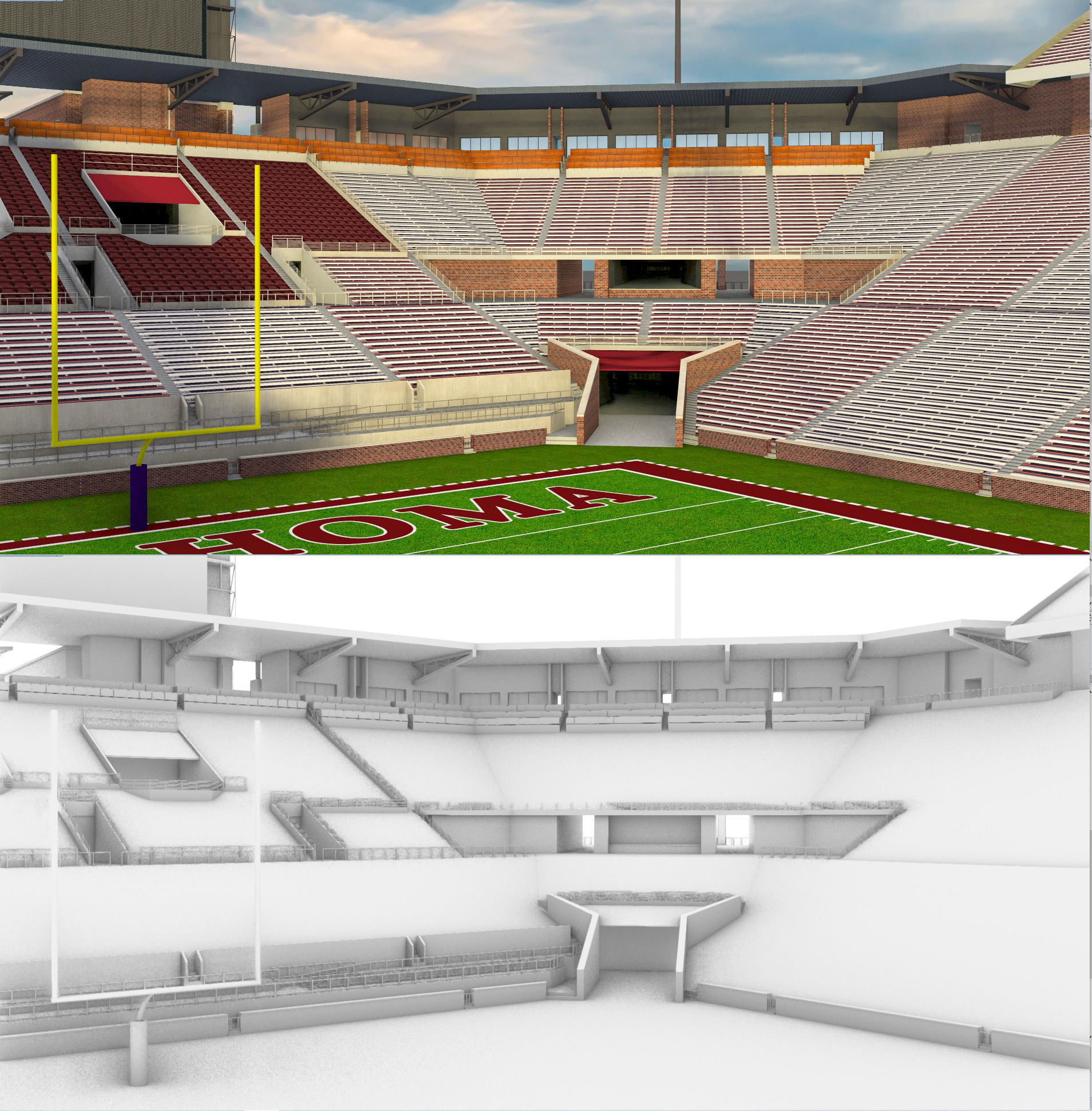 3D model Owen Field Stadium Oklahoma USA VR / AR / low-poly | CGTrader