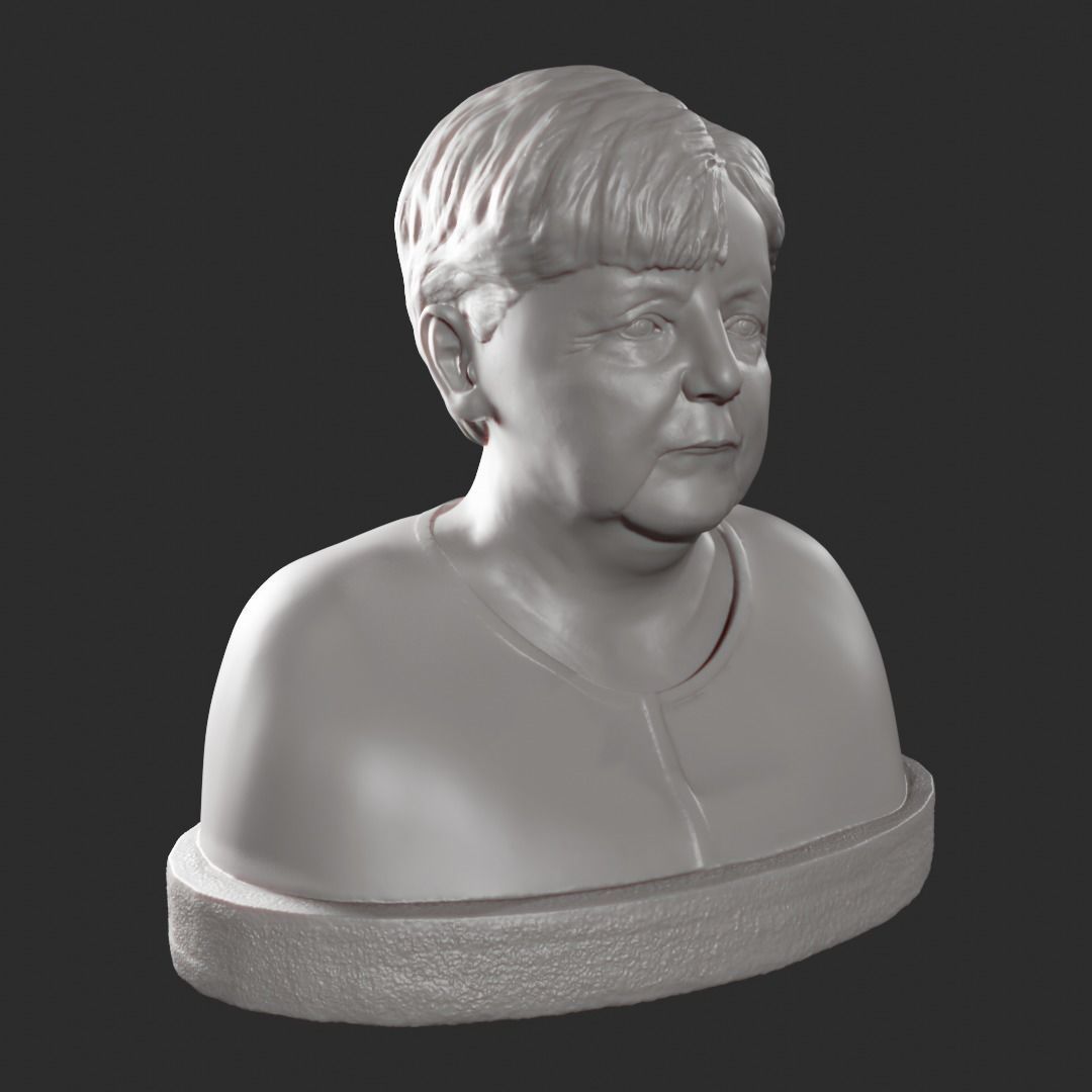 Angela Merkel 3D model 3D printable | CGTrader