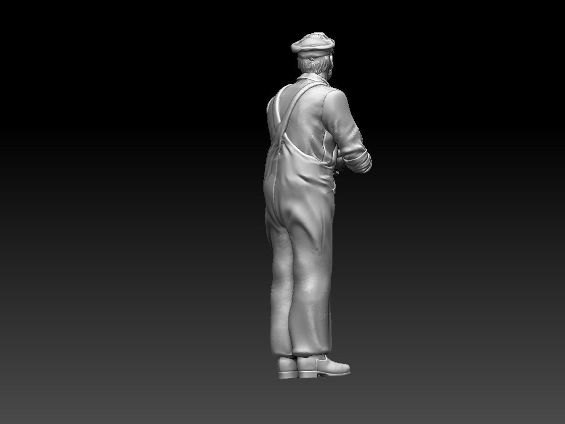 machinist statue of man in uniform 3D model 3D printable | CGTrader