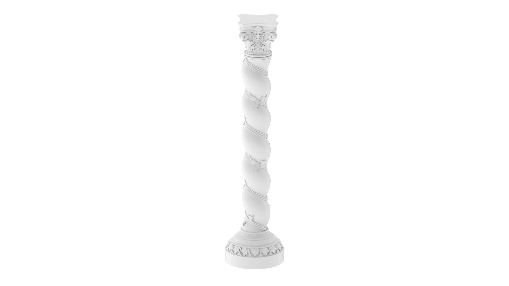 Solomonic Column 3D model | CGTrader