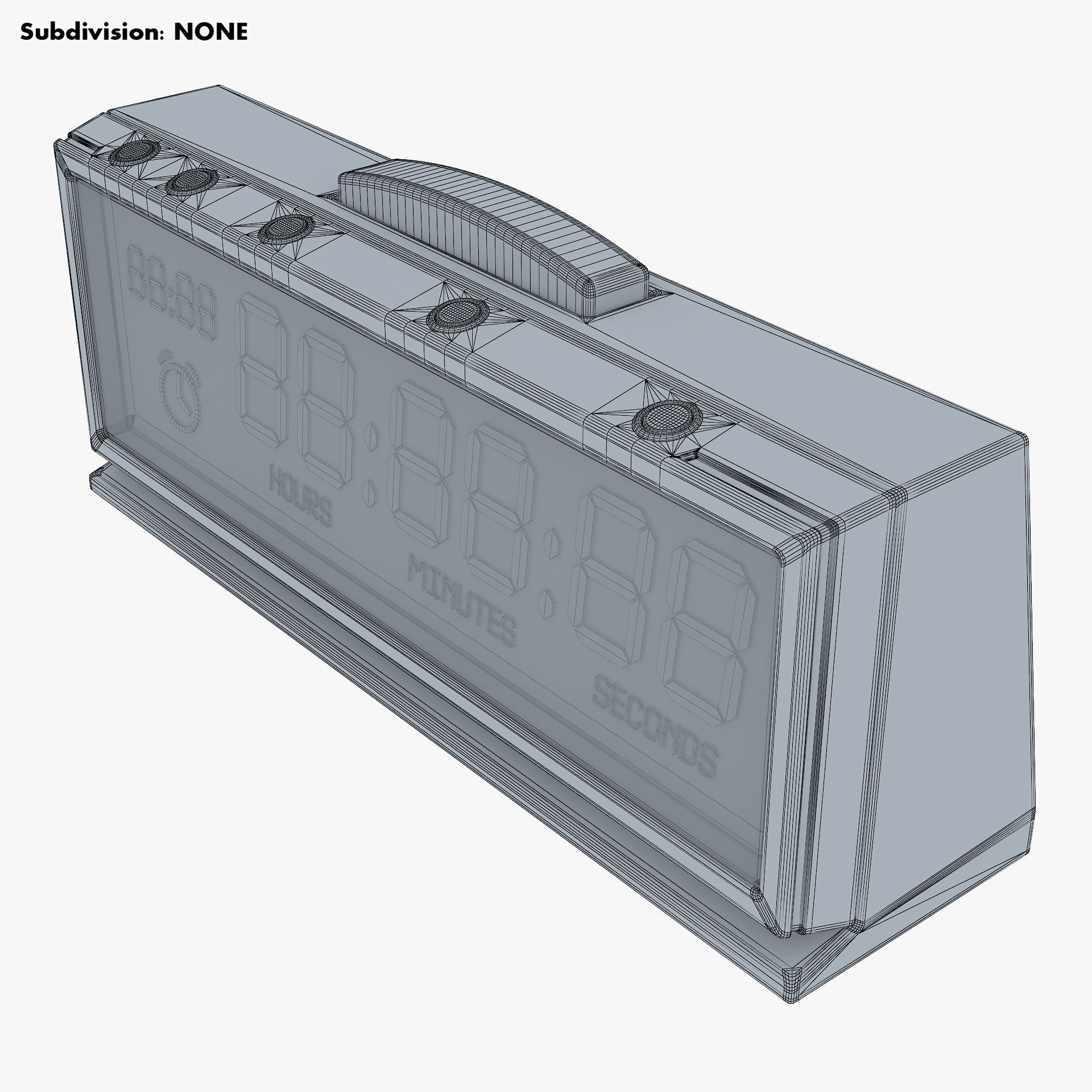 Digital Clock v 1 3D model | CGTrader
