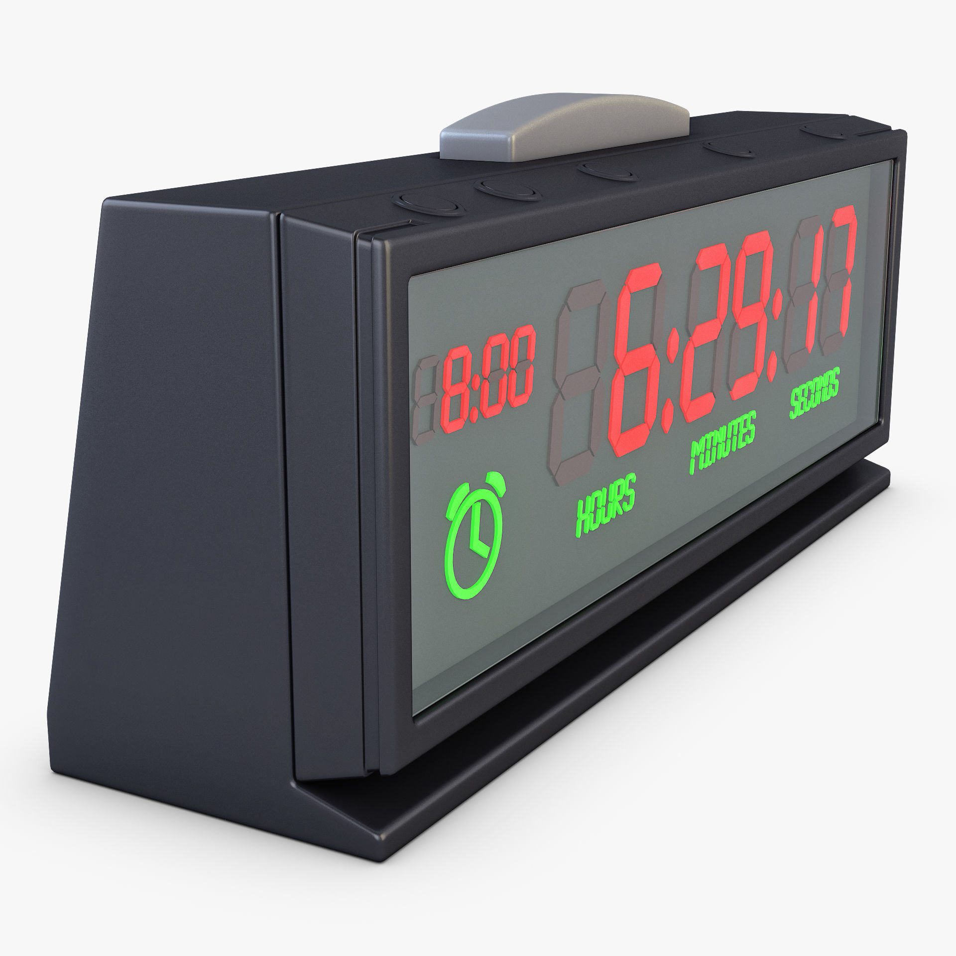 Digital Clock v 1 3D model | CGTrader