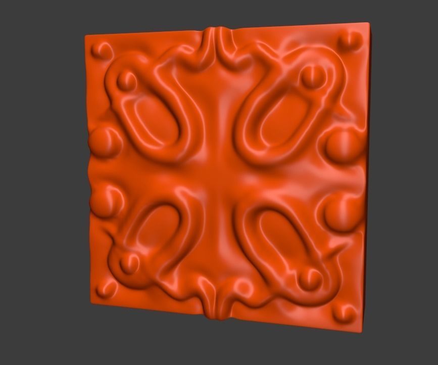 Square relief 3D Print model free 3D model 3D printable | CGTrader