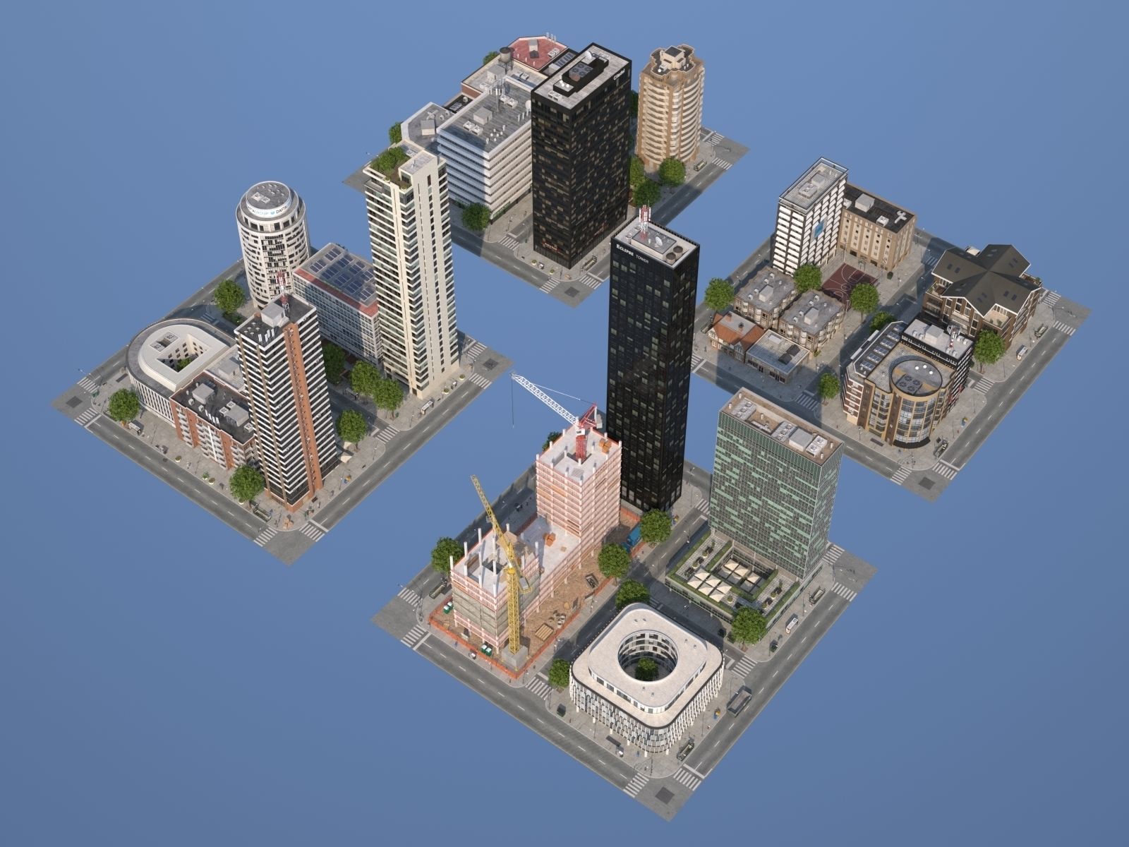 3D model City KC9 VR / AR / low-poly | CGTrader
