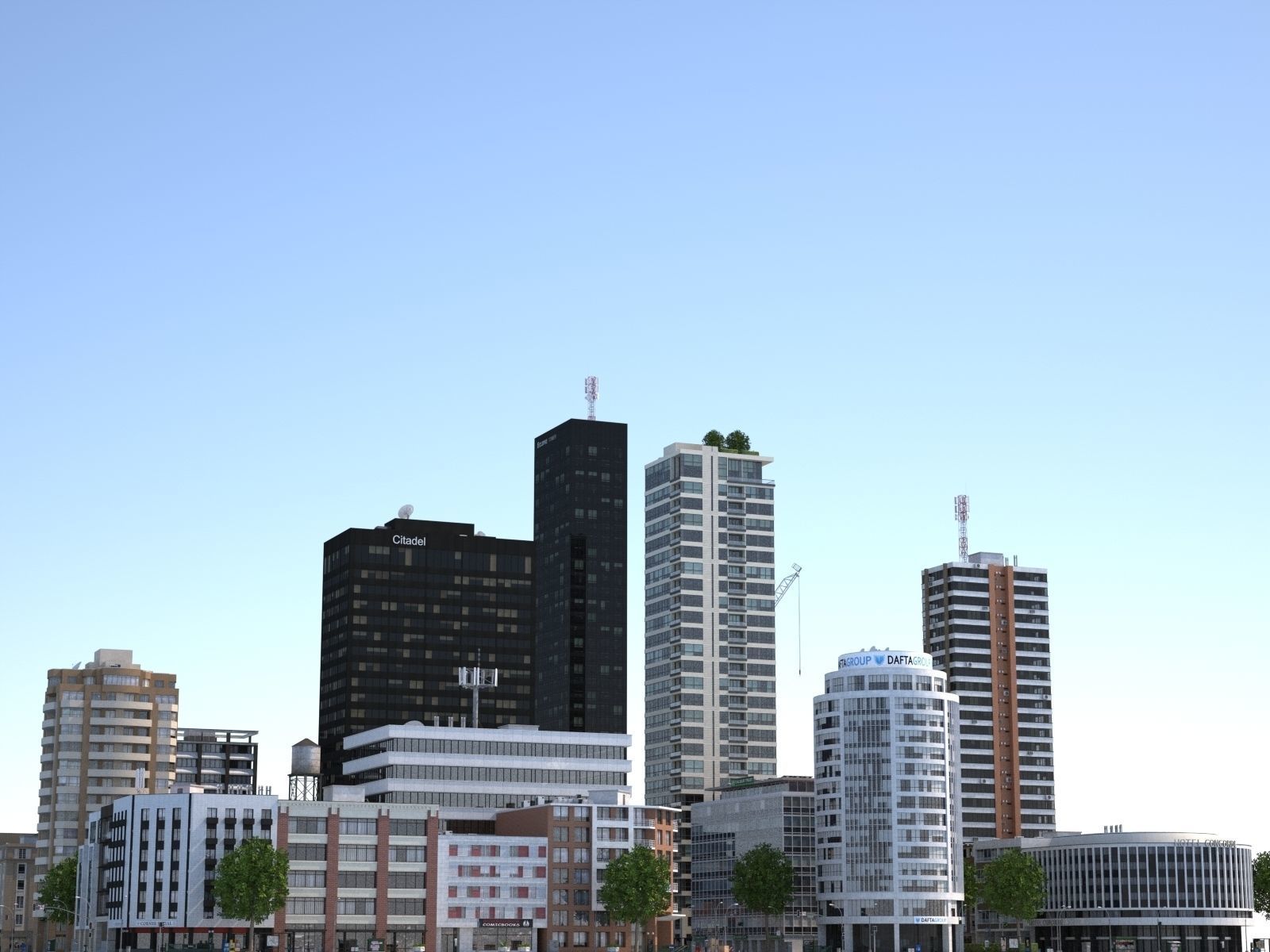 3D model City KC9 VR / AR / low-poly | CGTrader
