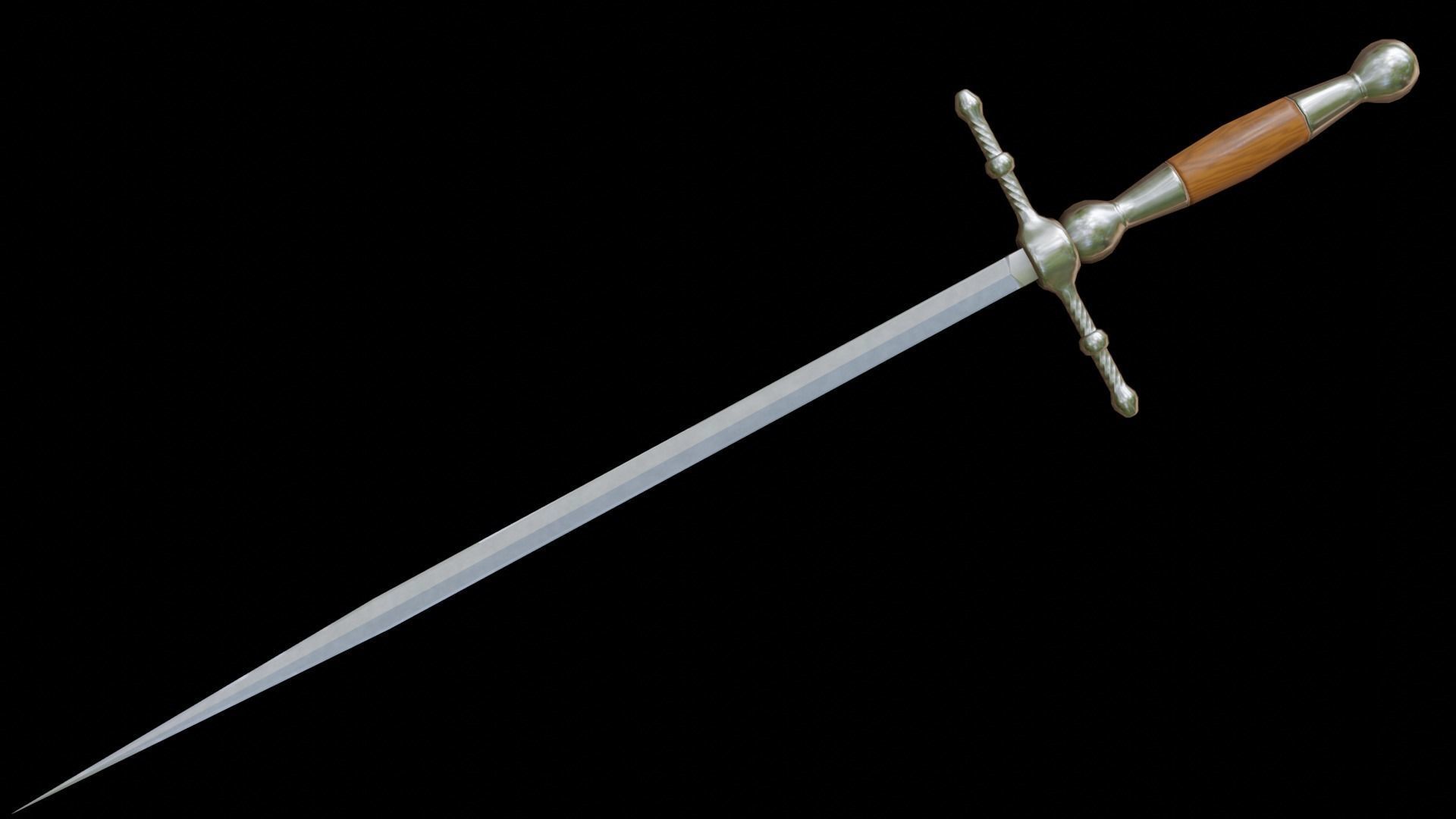 3D model Dagger Stiletto with Sheath VR / AR / low-poly | CGTrader