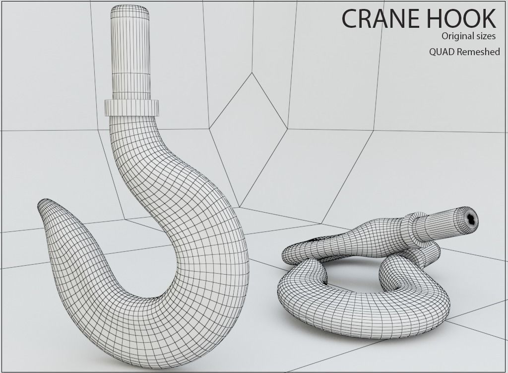Original Size CRANE HOOK Ready for print 3D print model 3D model 3D ...