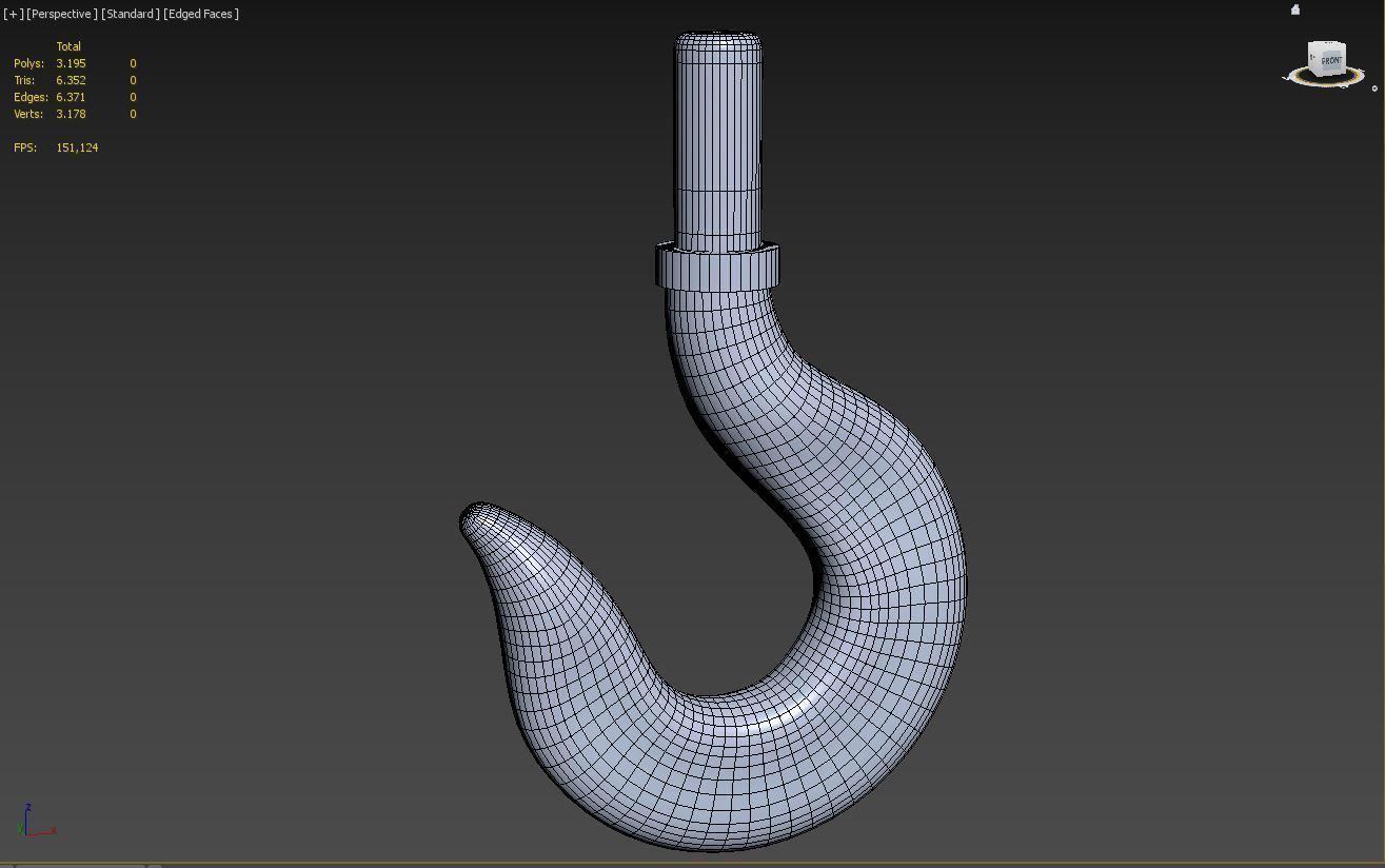 Original Size CRANE HOOK Ready for print 3D print model 3D model 3D ...